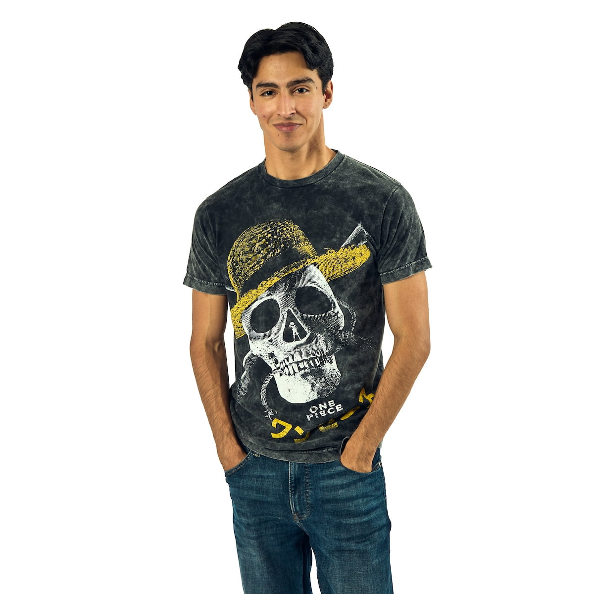 One Piece Live Action Oversized Straw Hat Skull & Crossbones Crew Neck ...