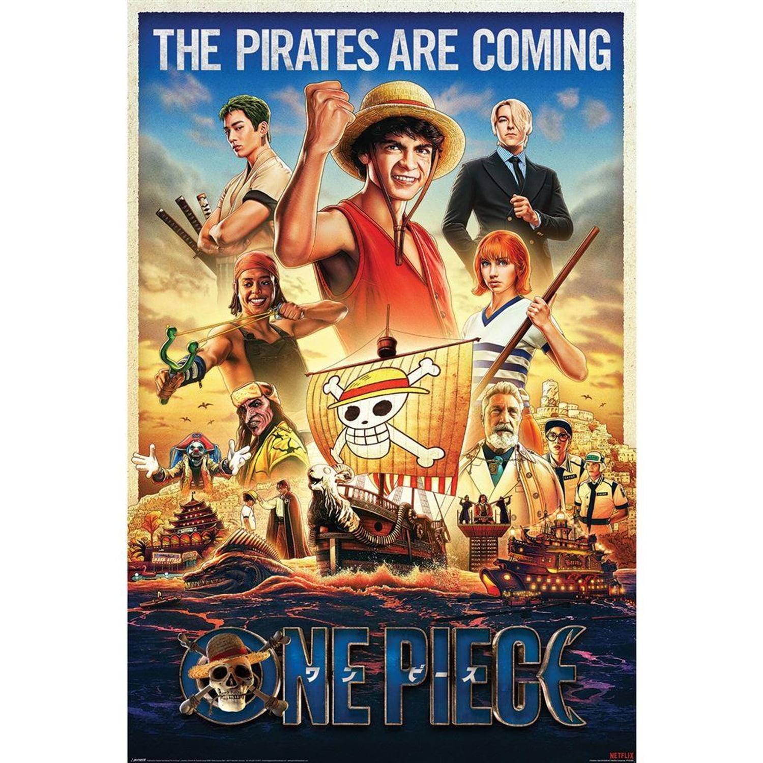 One Piece Live Action Pirates Incoming Characters Poster - Walmart.com