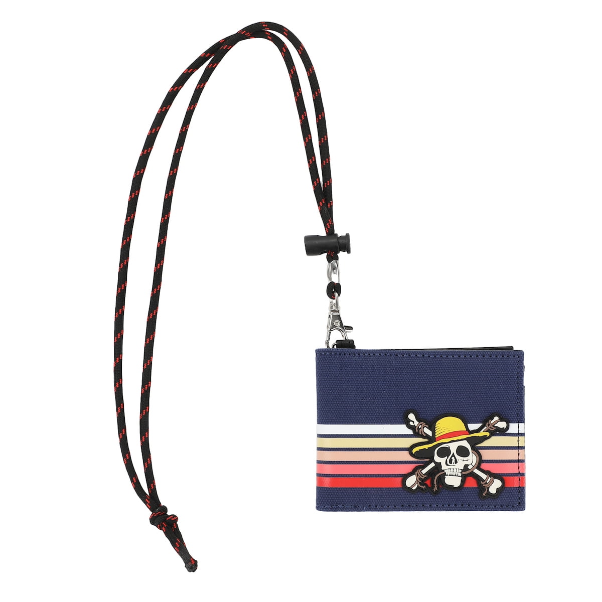 One Piece Live Action Straw Hat Skull & Crossbones Navy Bifold Wallet ...