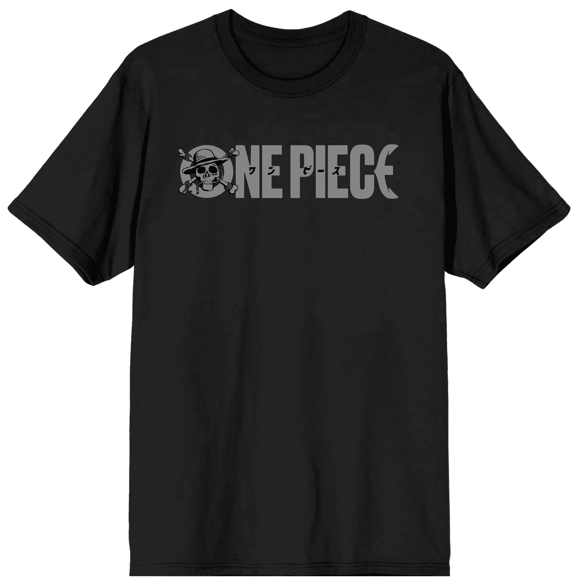 One Piece Live Action Text Logo & Straw Hat Skull & Crossbones Adult ...