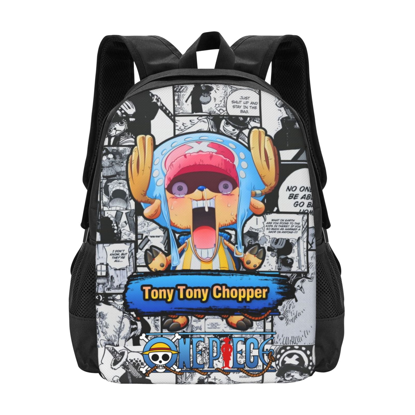 One Piece Logo Backpack For Men Bags Fashion Book Bag Travel Hiking ...