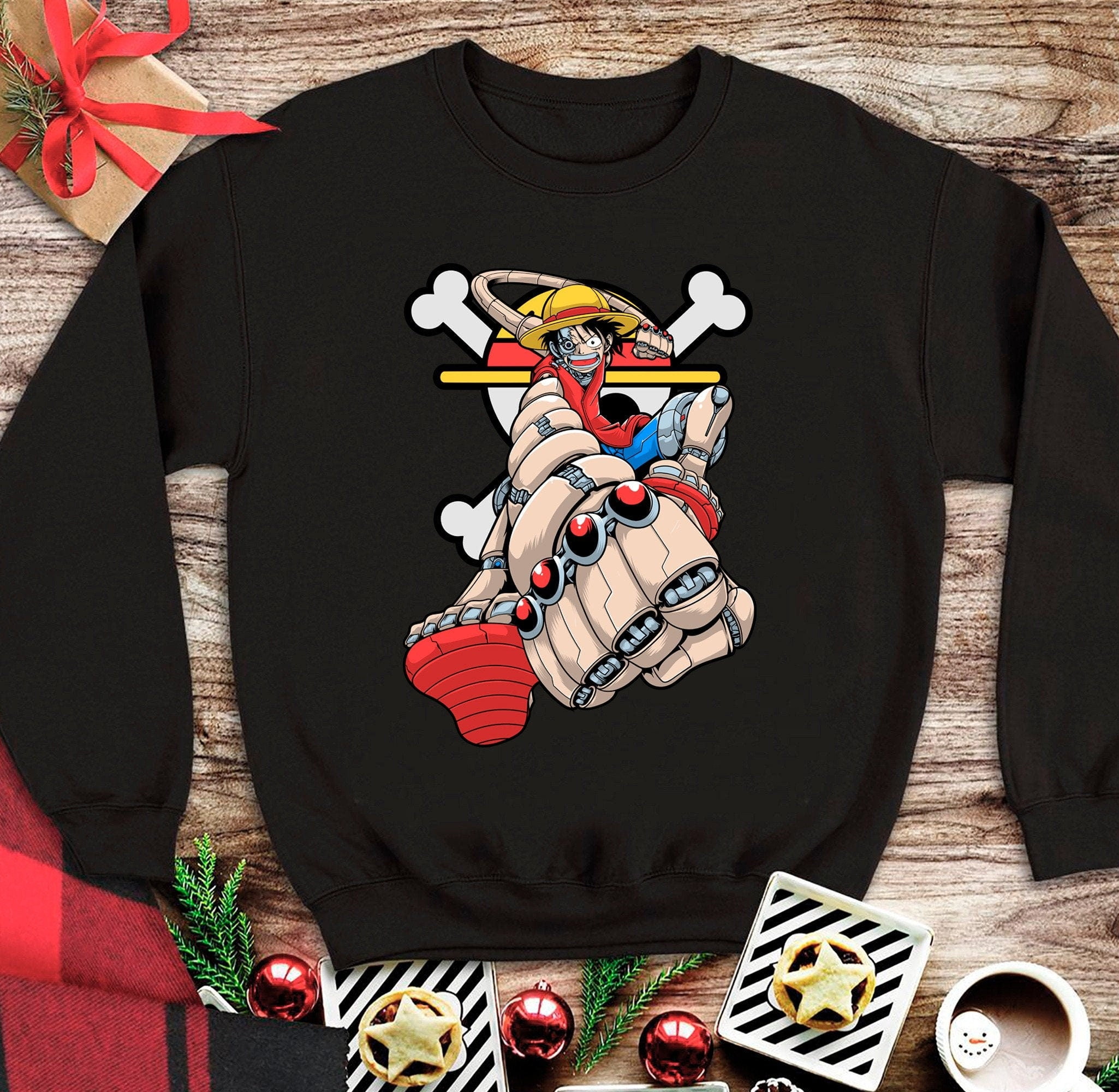 One Piece Logo Sweatshirt, Luffy Anime Sweater, Monkey D Luffy Manga ...