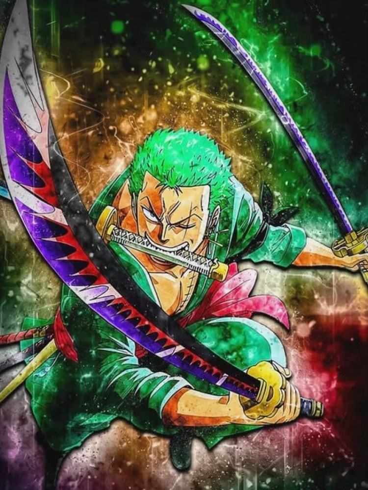 One Piece Luffy 5D DIY Diamond Painting Cross Stitch Japan Cartoon Art ...