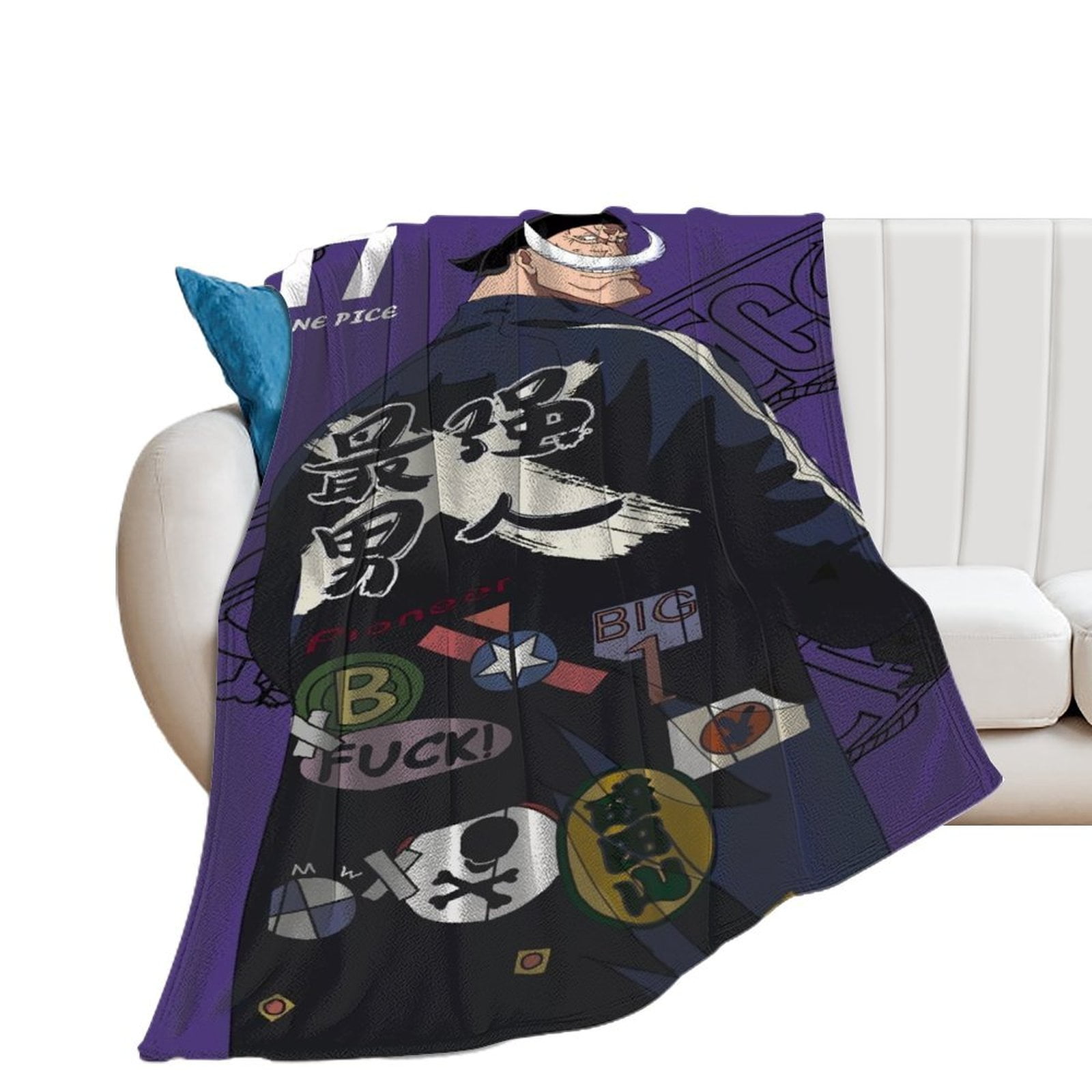 One Piece Luffy A (298) Throw Blanket Blankets and Throws Beach Picnic ...