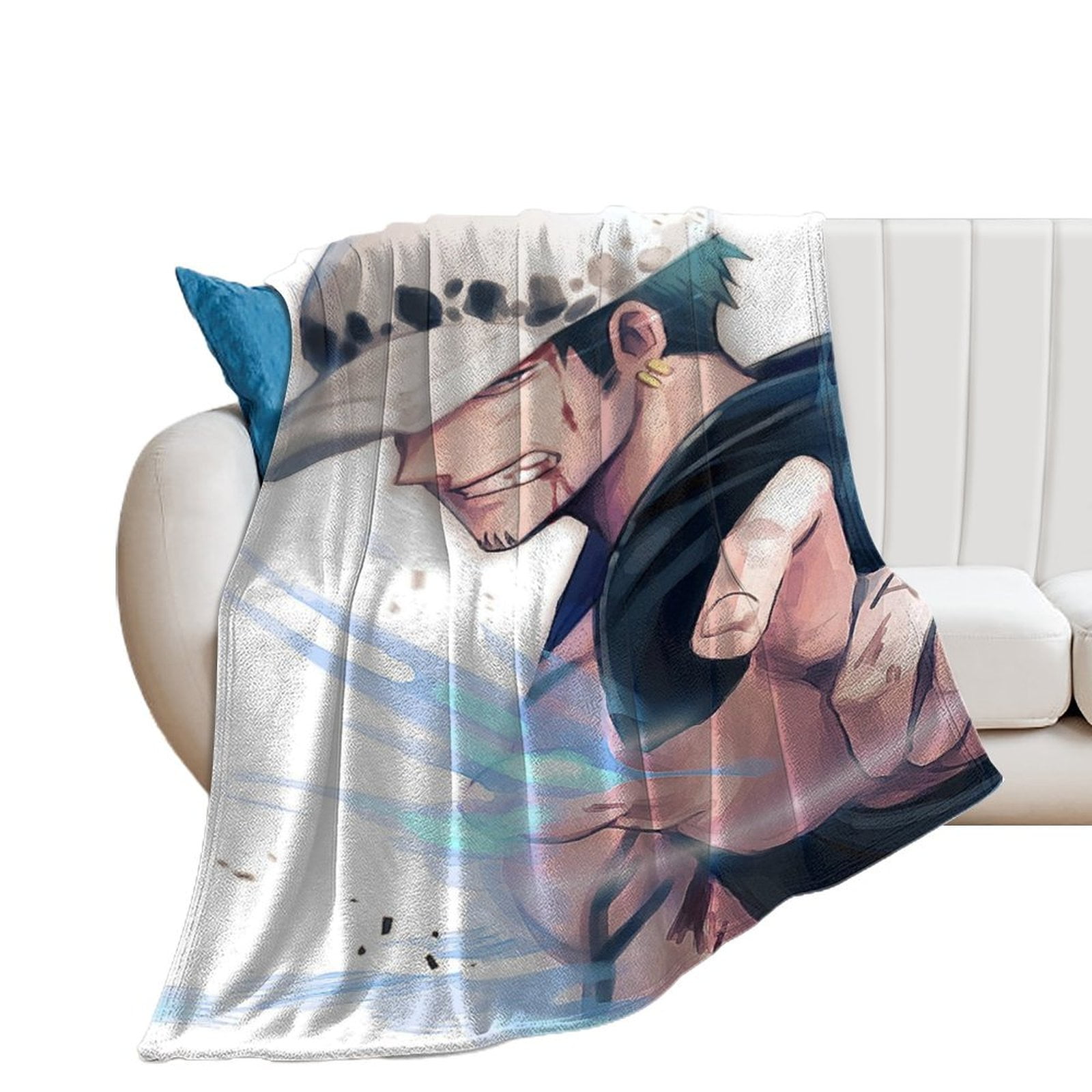 One Piece Luffy A (916) Throw Blanket Blankets and Throws Beach Picnic ...