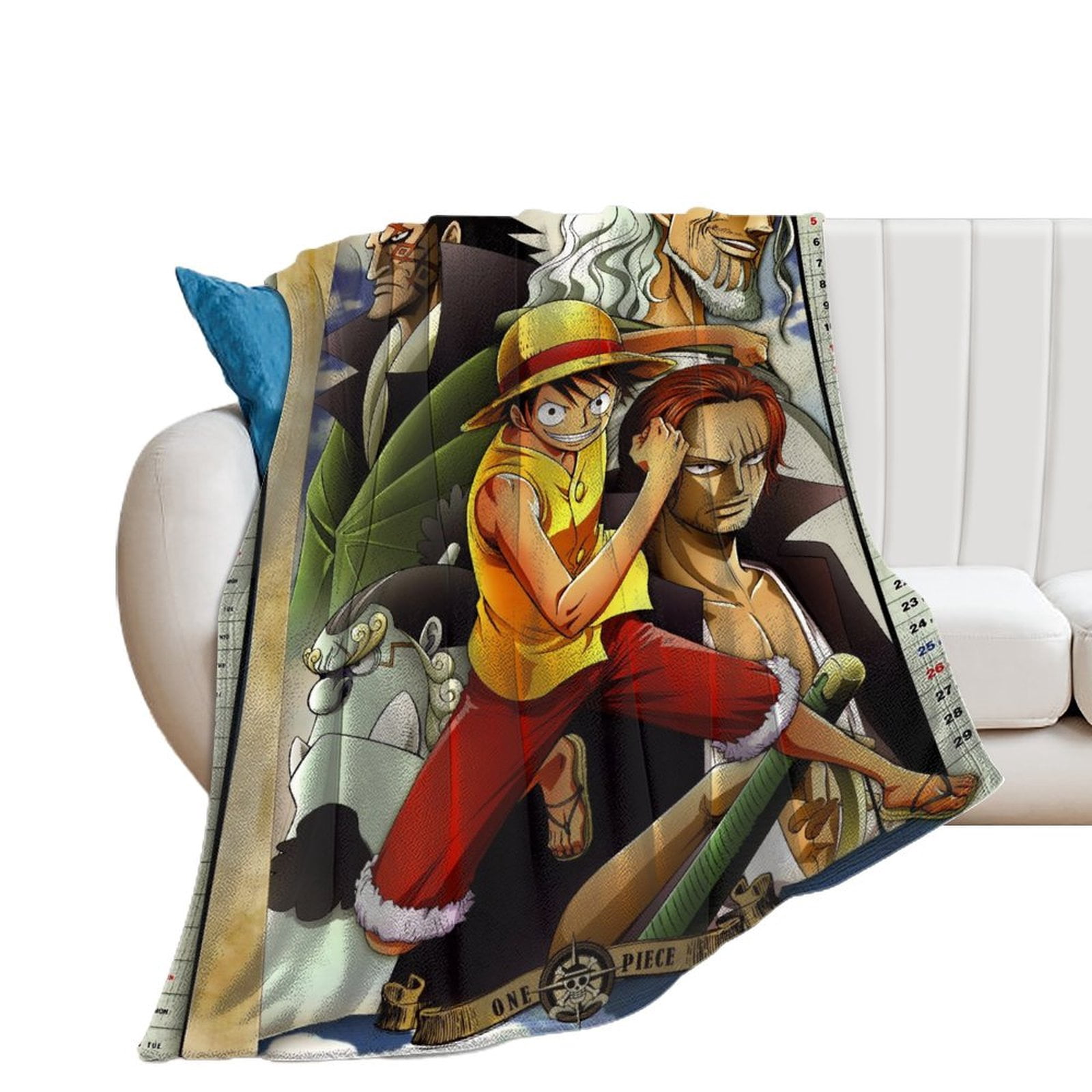 One Piece Luffy A (948) Throw Blanket Blankets and Throws Beach Picnic ...