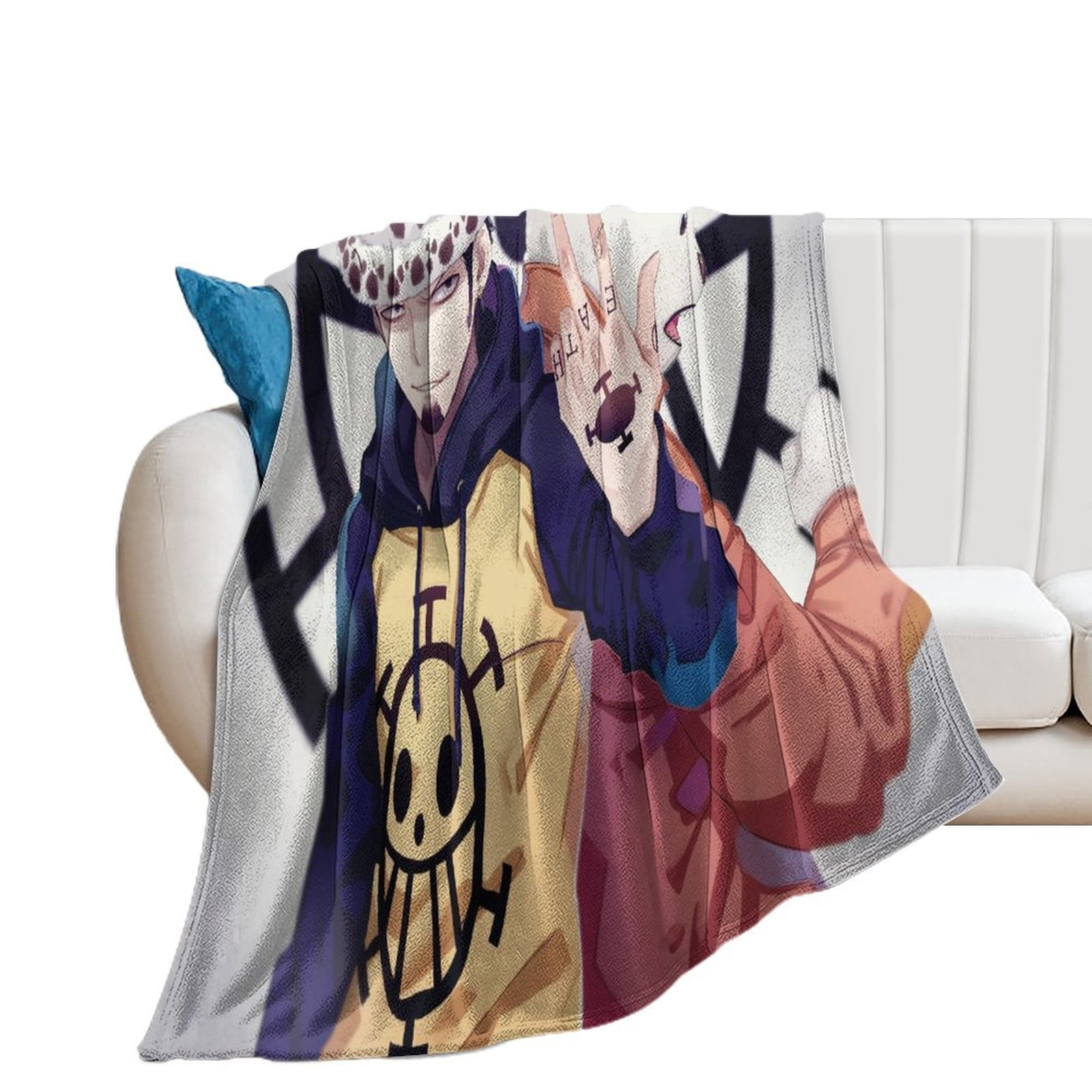 One Piece Luffy B (1968) Throw Blanket Blankets and Throws Beach Picnic ...