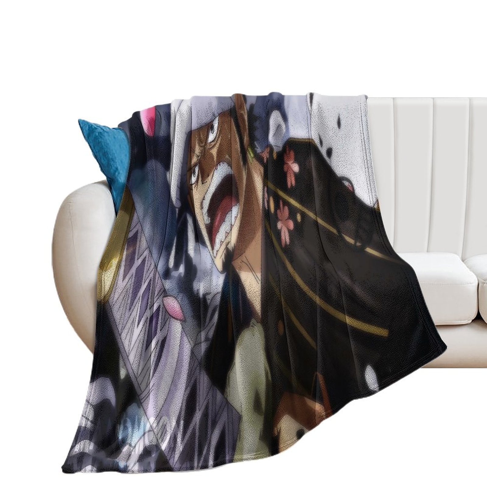 One Piece Luffy B (267) Throw Blanket Blankets and Throws Beach Picnic ...