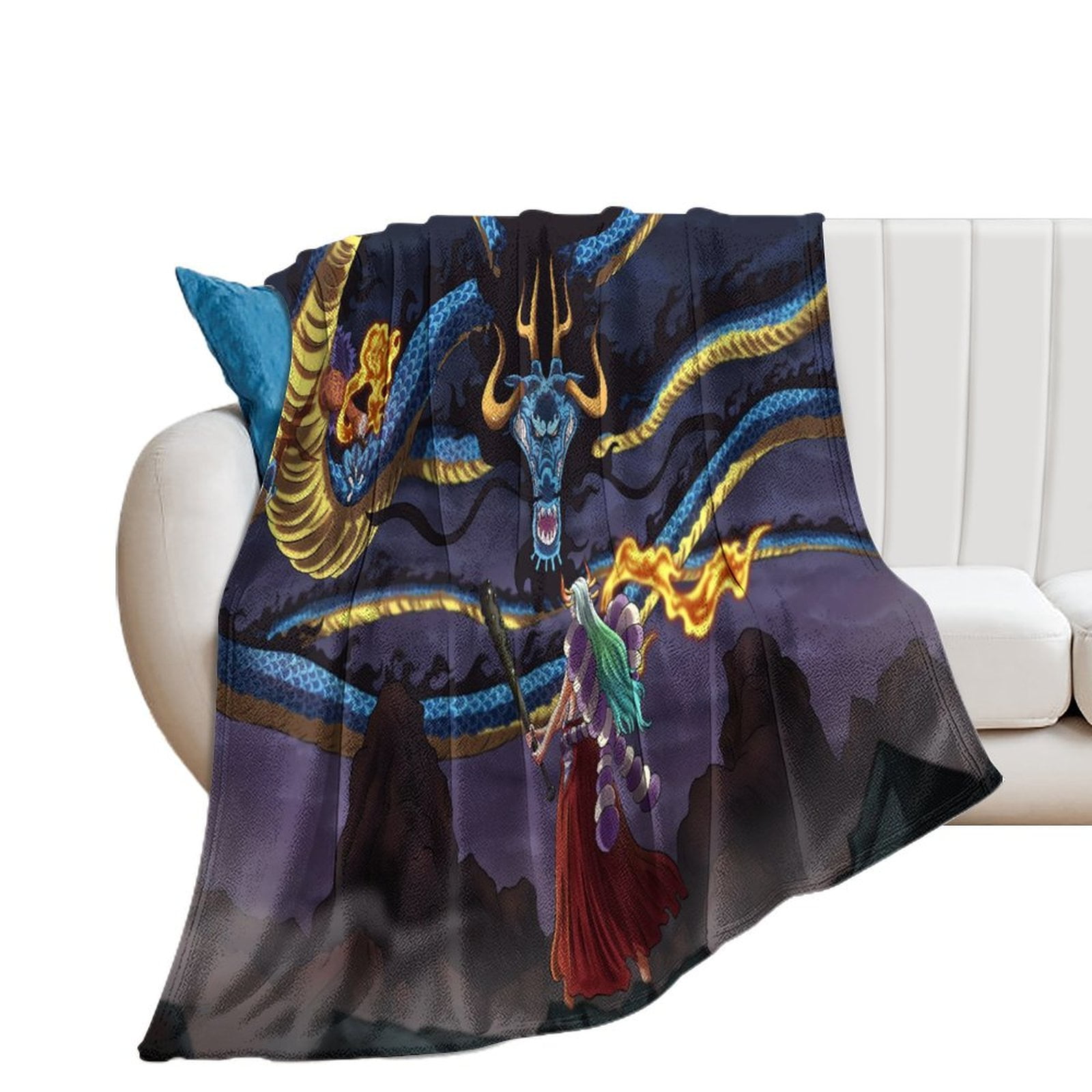 One Piece Luffy B (545) Throw Blanket Blankets and Throws Beach Picnic ...