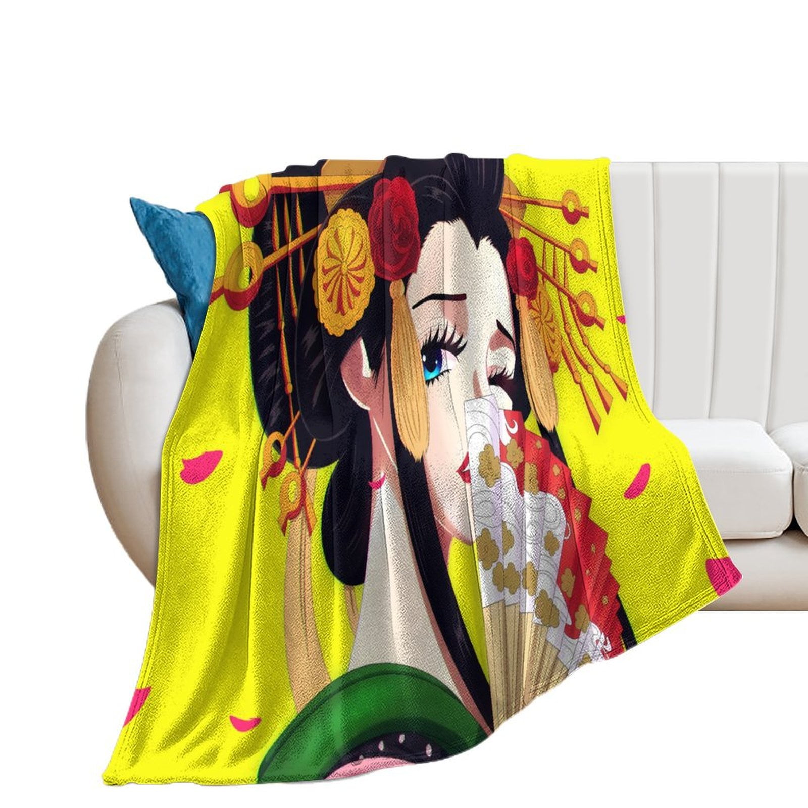 One Piece Luffy B (75) Throw Blanket Blankets and Throws Beach Picnic ...