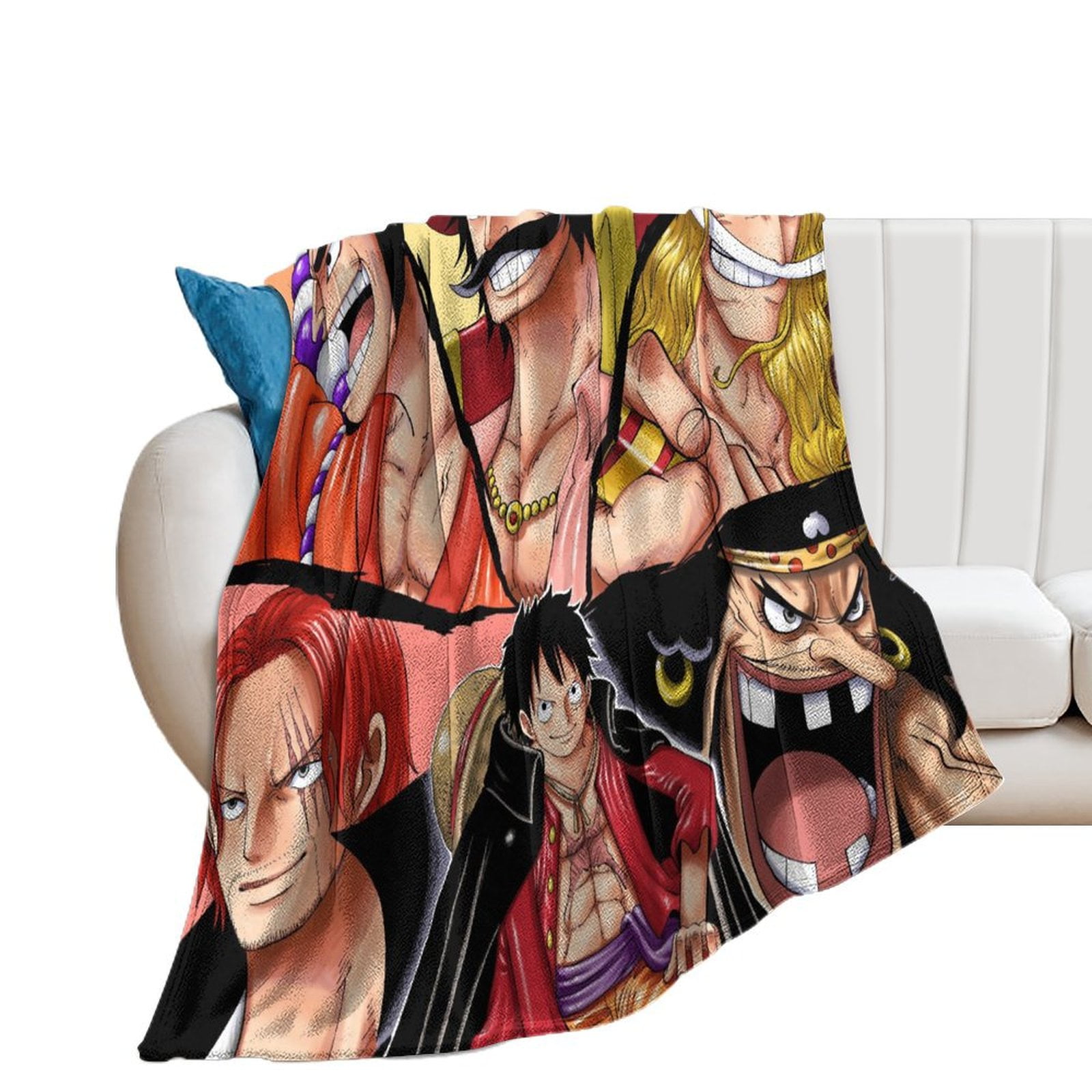 One Piece Luffy B (857) Throw Blanket Blankets and Throws Beach Picnic ...