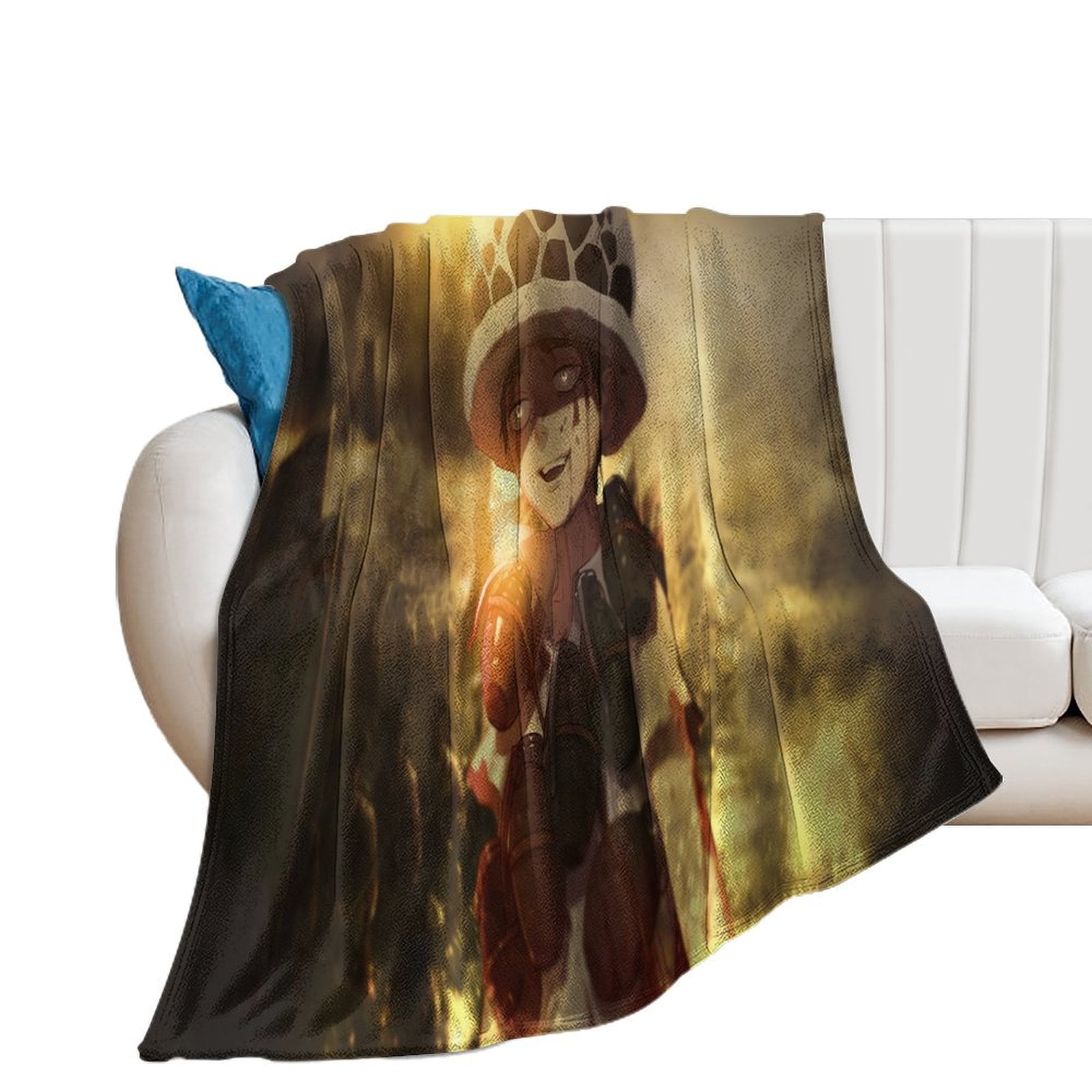 One Piece Luffy B (997) Throw Blanket Blankets and Throws Beach Picnic ...