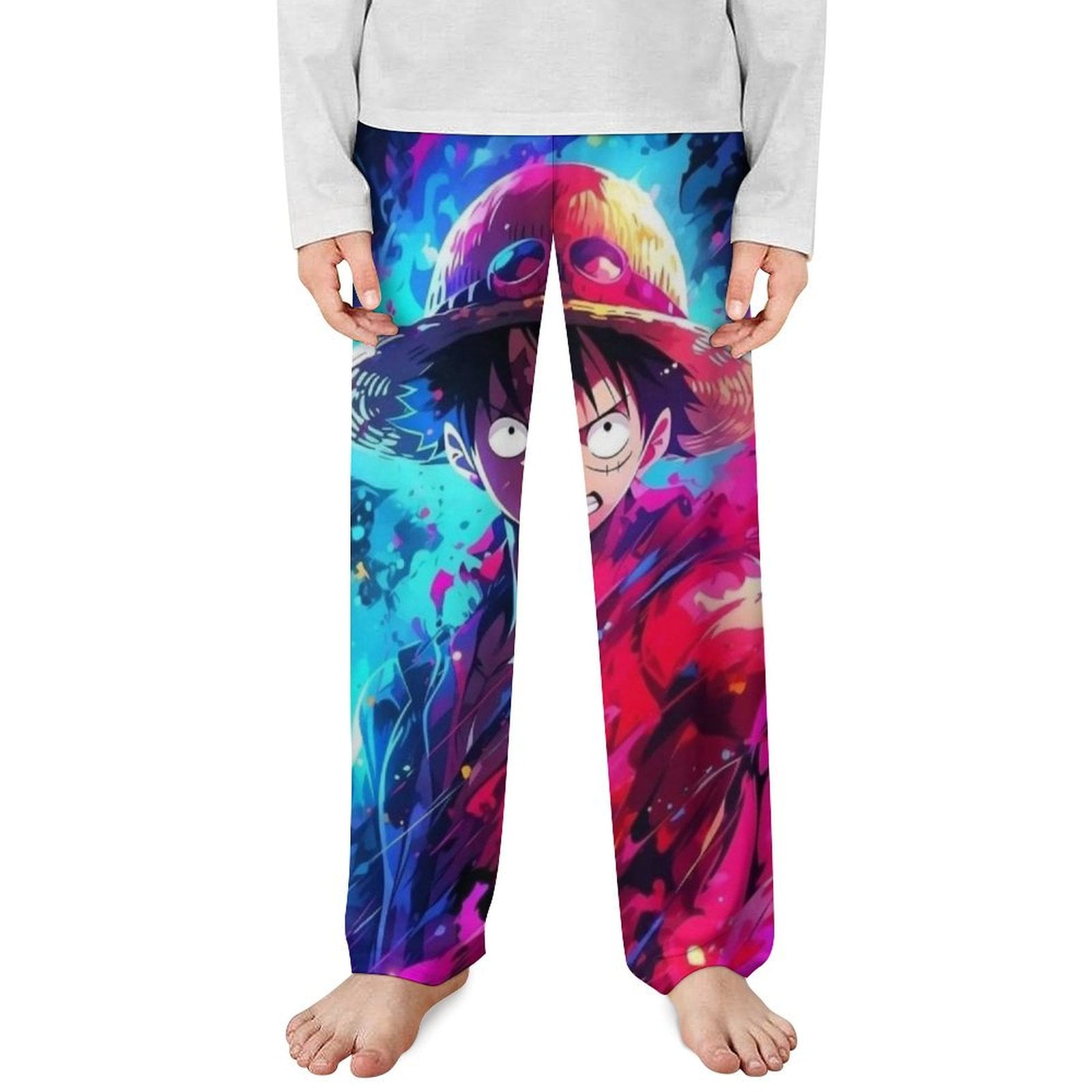 One Piece Luffy Boys Cartoon Straight Pajama Pants 160CM - Walmart.com