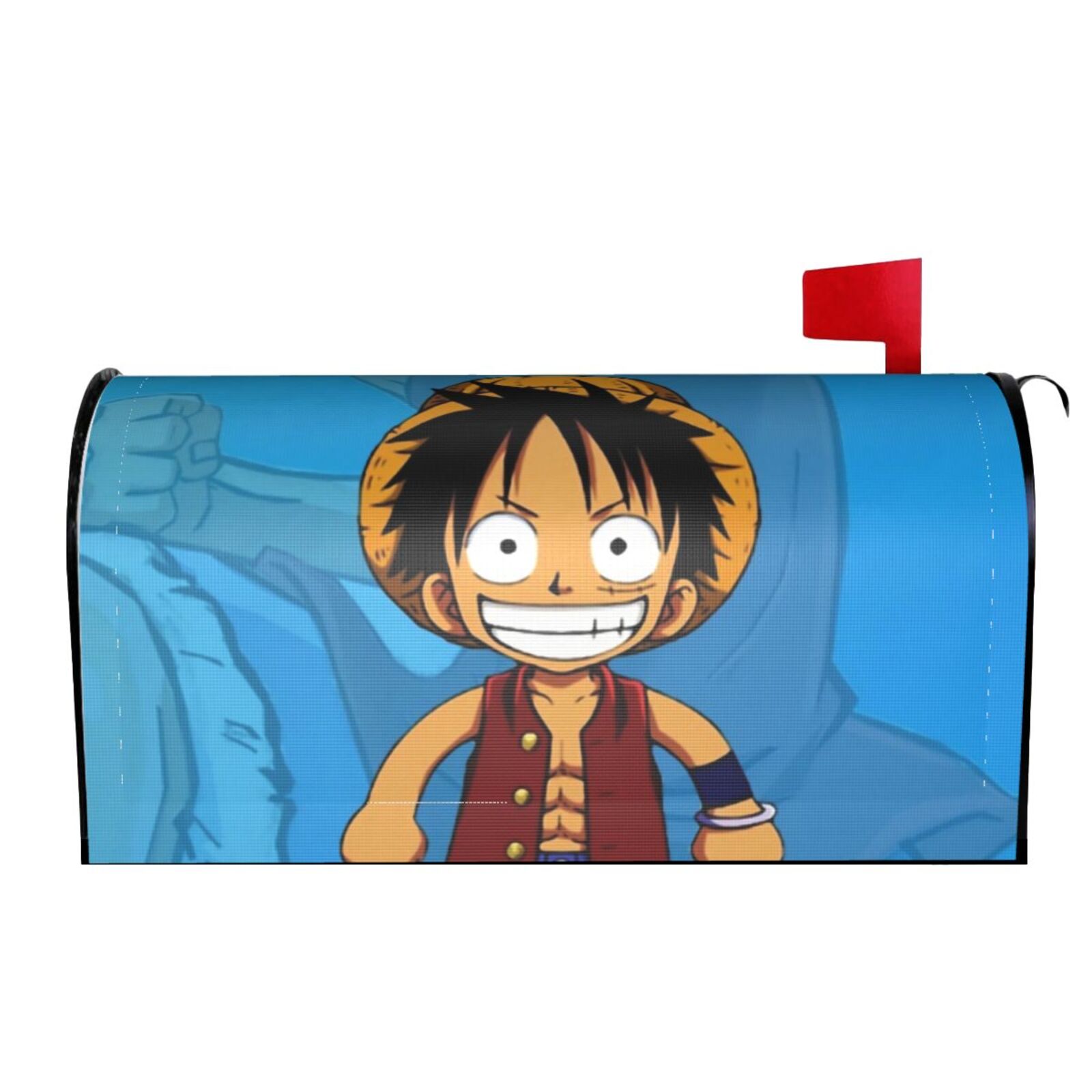 One Piece Luffy Cartoon Character Mailbox Cover Magnetic Standard Size ...