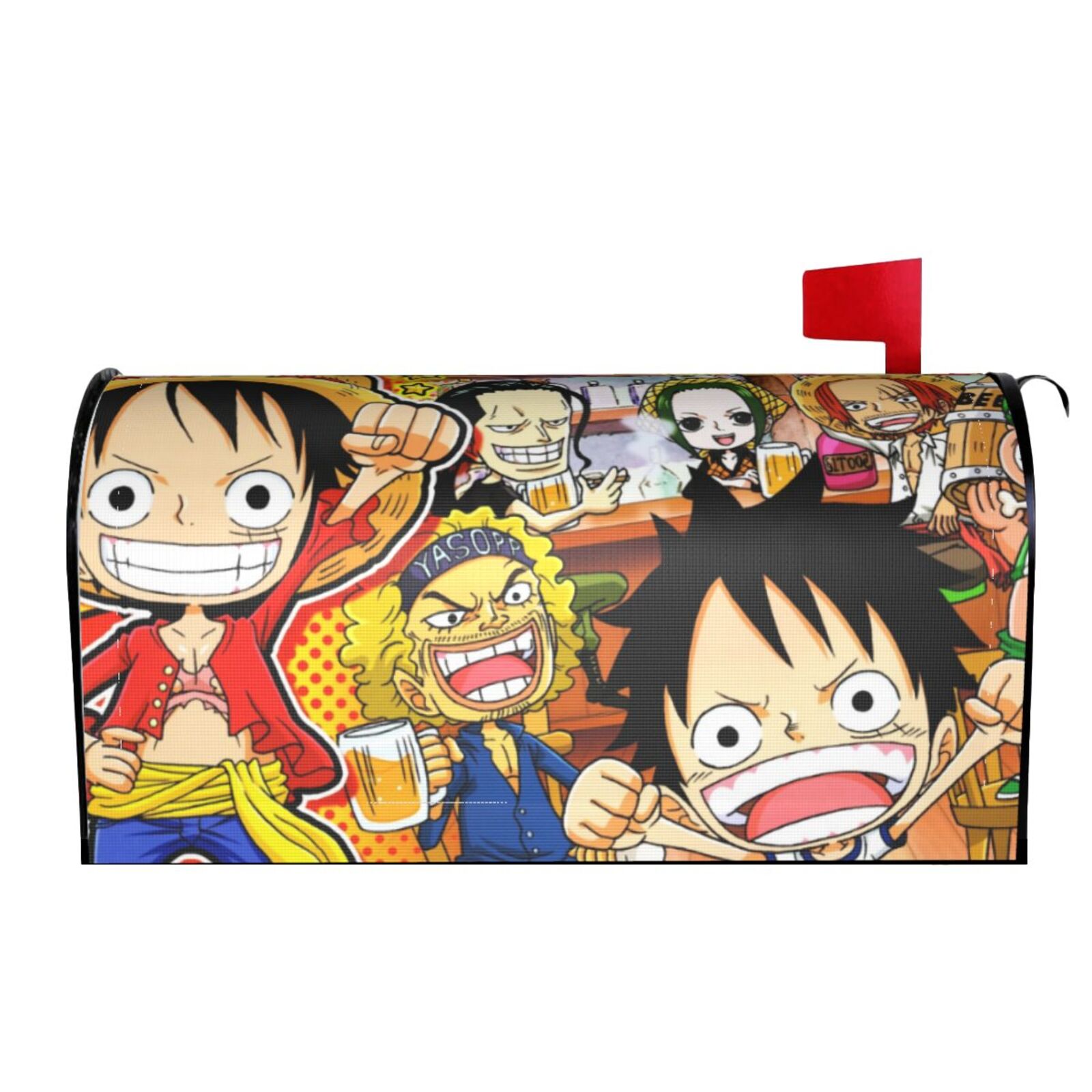 One Piece Luffy Cartoon Character Mailbox Cover Magnetic Standard Size ...