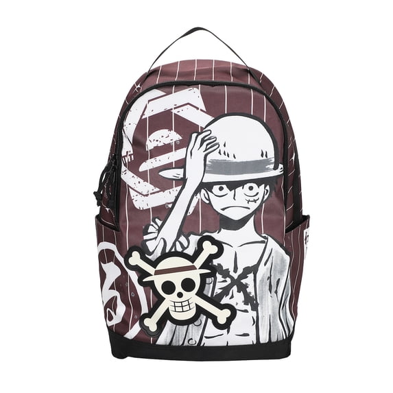 One Piece Luffy Character Art 18.5” Adult Brown Backpack - Walmart.com