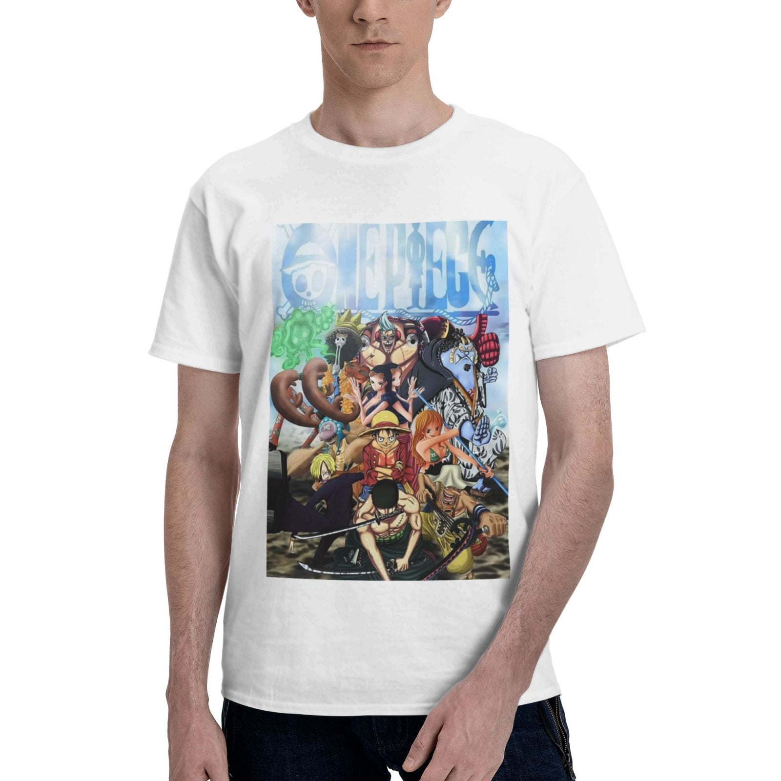 One Piece Luffy Crew Series T-Shirt Custom Printed Anime White-XL ...