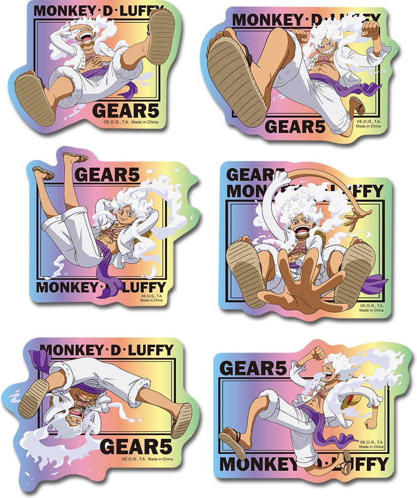 One Piece - Luffy Gear 5 Holographic Sticker Set Great Eastern ...