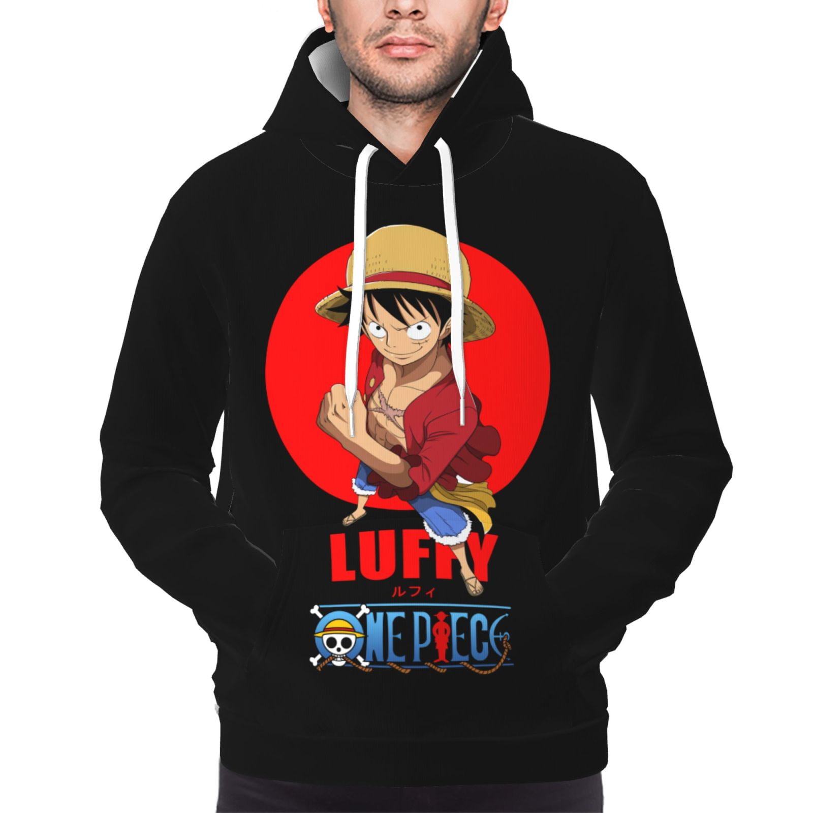 One Piece Luffy Mens Hoodie Fleece Hoodie Anime Oversize Hooded ...