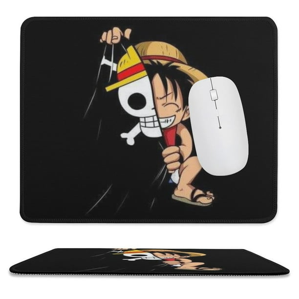 One Piece Luffy Mouse Pad Square Anime Mouse Pad Cloth with Rubberized ...