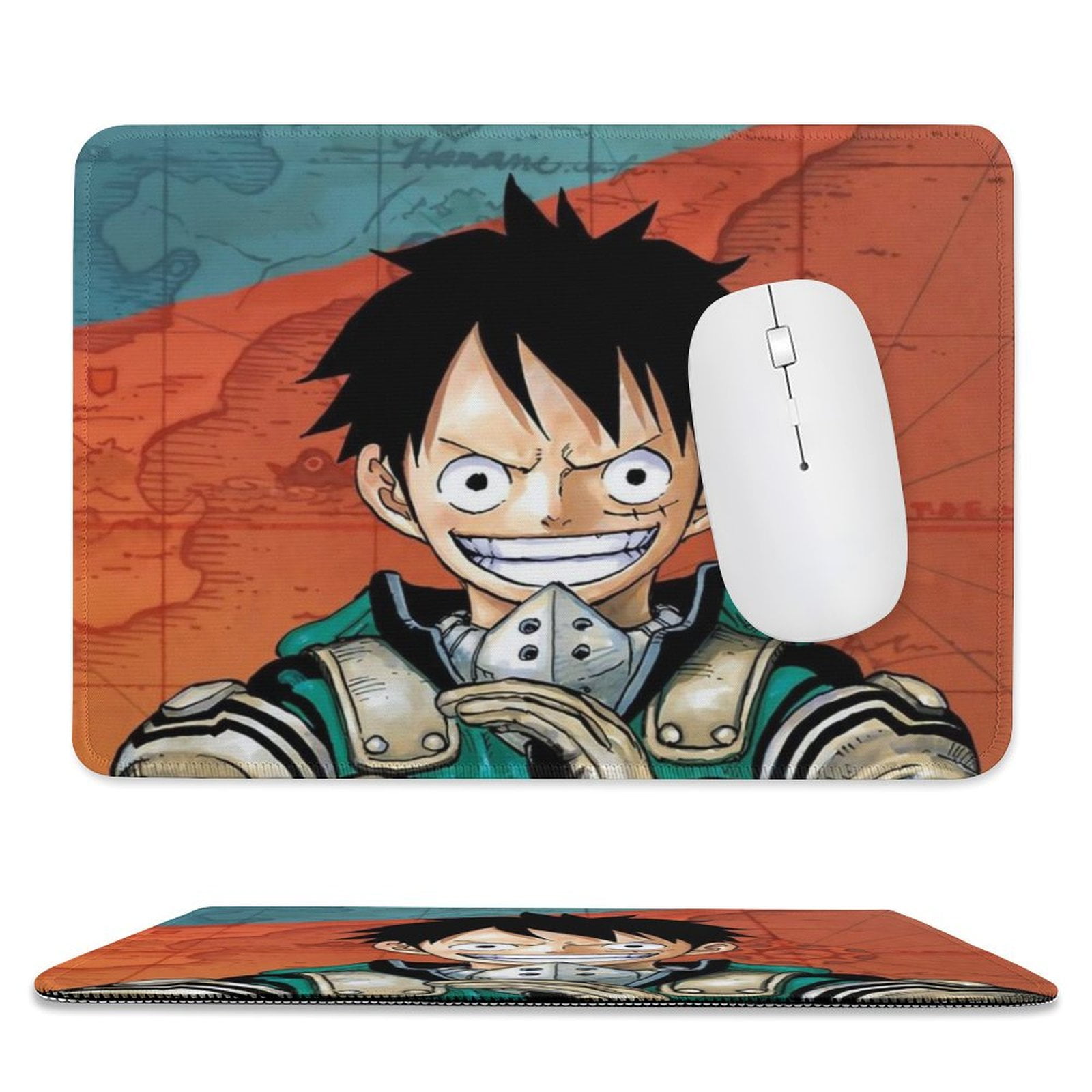 One Piece Luffy Mouse Pad Square Anime Mouse Pad Cloth with Rubberized ...