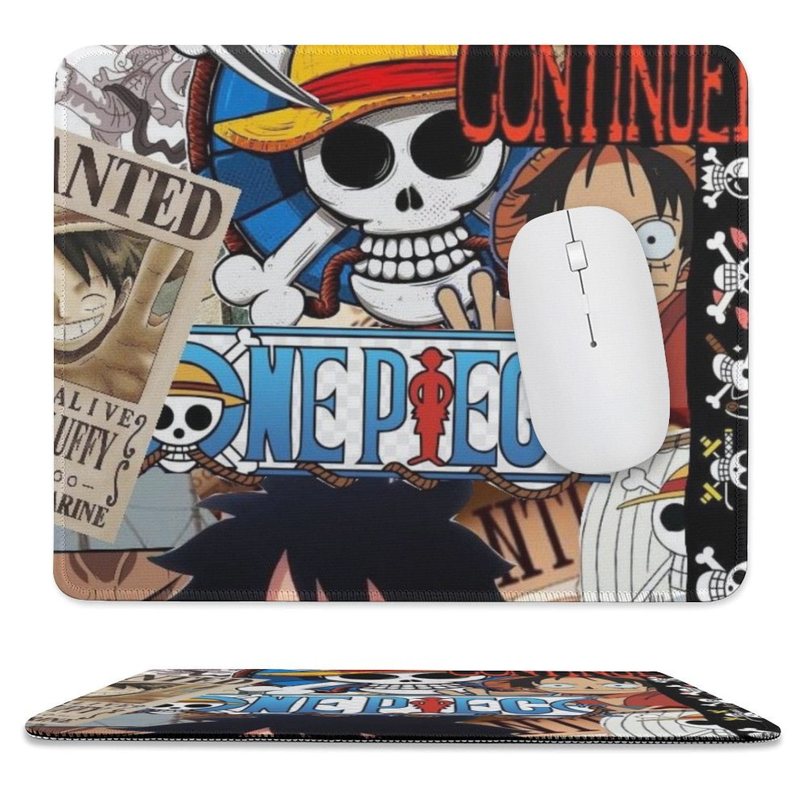 One Piece Luffy Mouse Pad Square Anime Mouse Pad Cloth with Rubberized ...