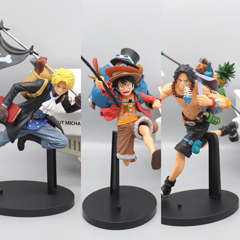 One Piece Luffy Sabo ACE Anime Figure Collection Ornaments PVC Toys OPP ...