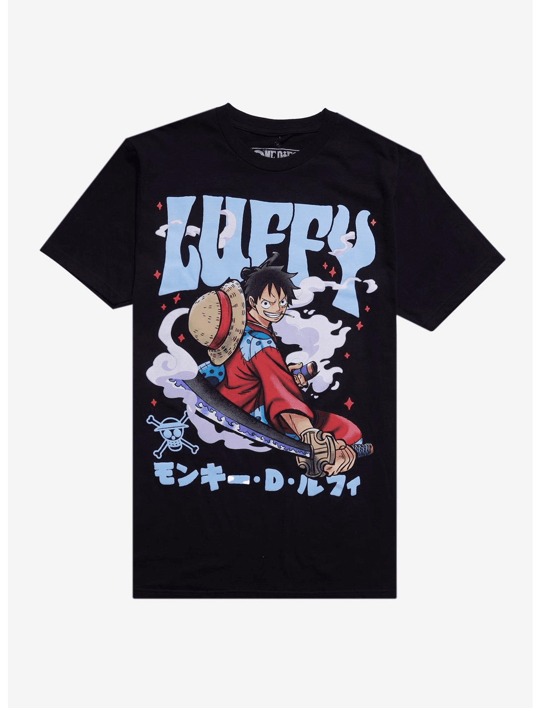 One Piece Luffy Samurai Sword Puff Print T-Shirt - Walmart.com