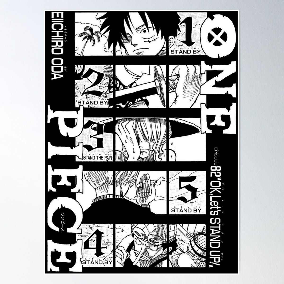 One Piece - Luffy, Sanji, Usopp, Nami, Zoro / Zolo, Black And White ...