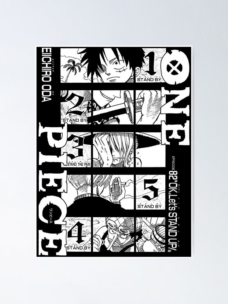 One Piece - Luffy, Sanji, Usopp, Nami, Zoro / Zolo, black and white ...