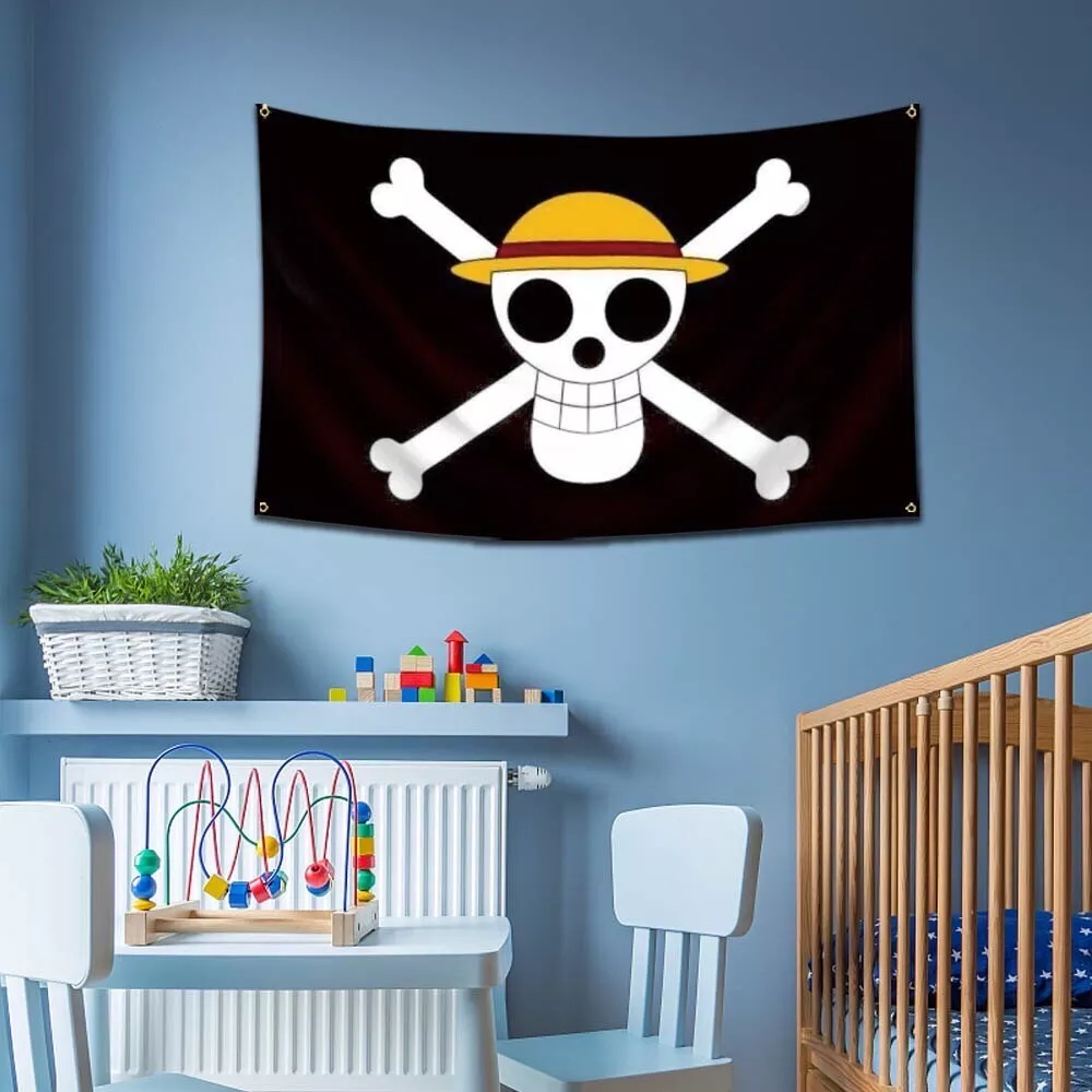 One Piece Luffy's Straw Hat Pirate Flag Used For Bedroom Living Room ...