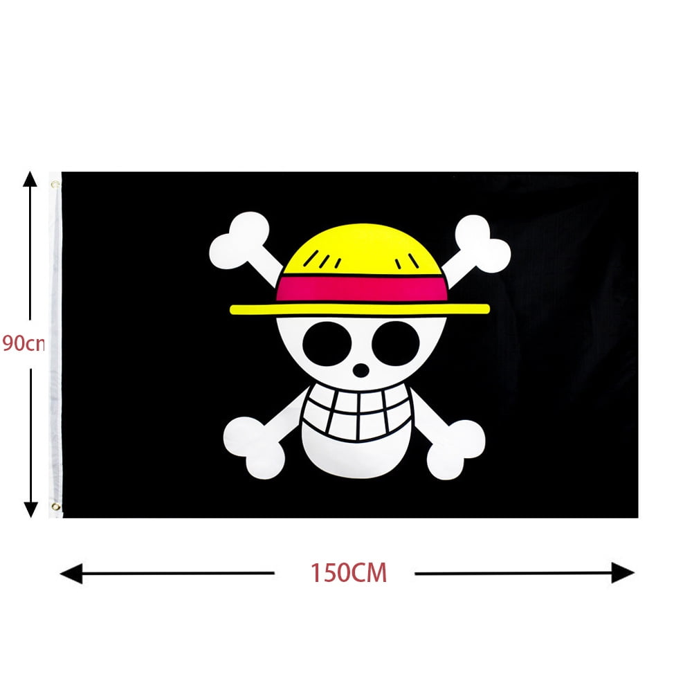 One Piece Luffy's Straw Hat Pirate Flag: Vibrant Multi-colored ...