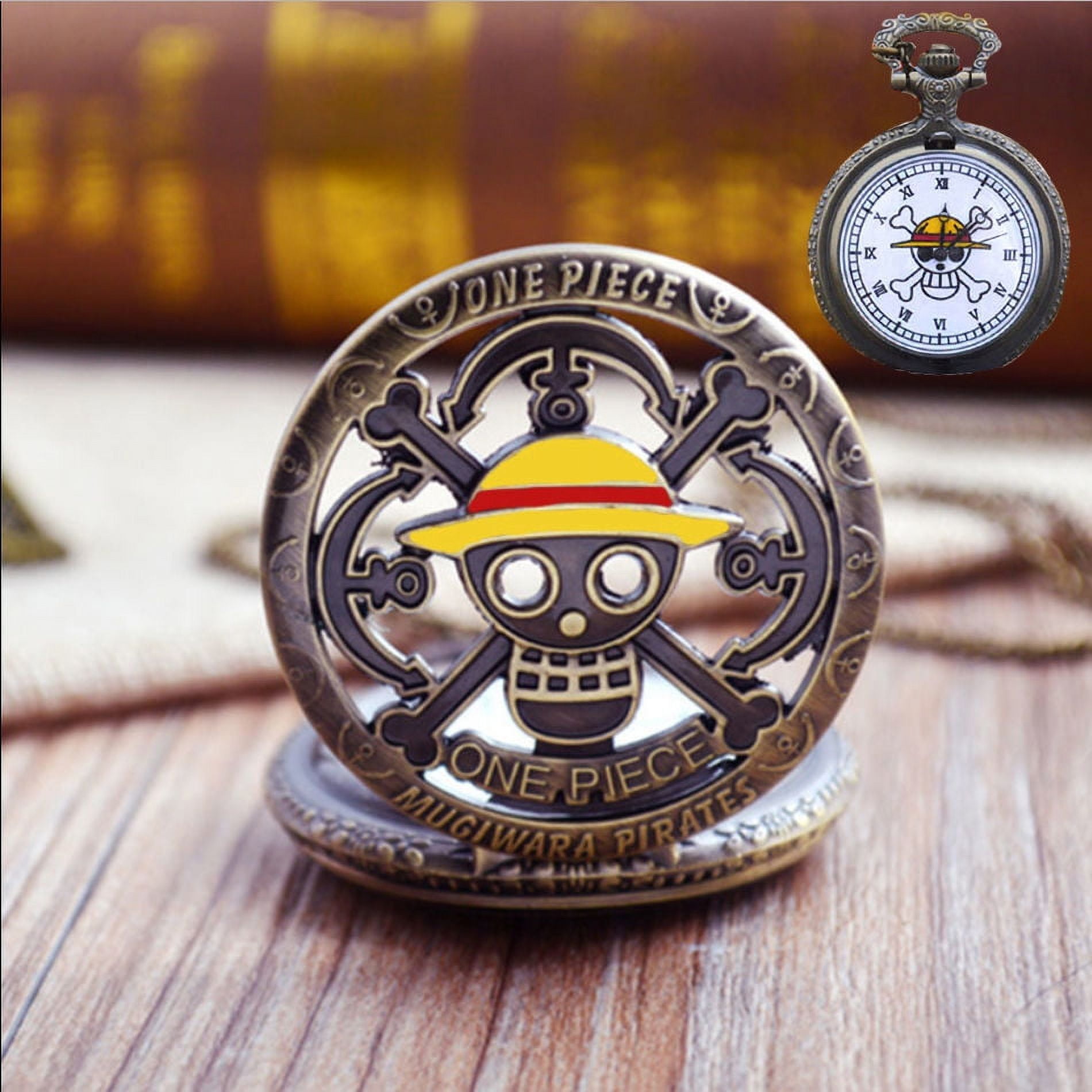 One Piece Luffy skull anime anime peripheral pocket watch retro flip ...