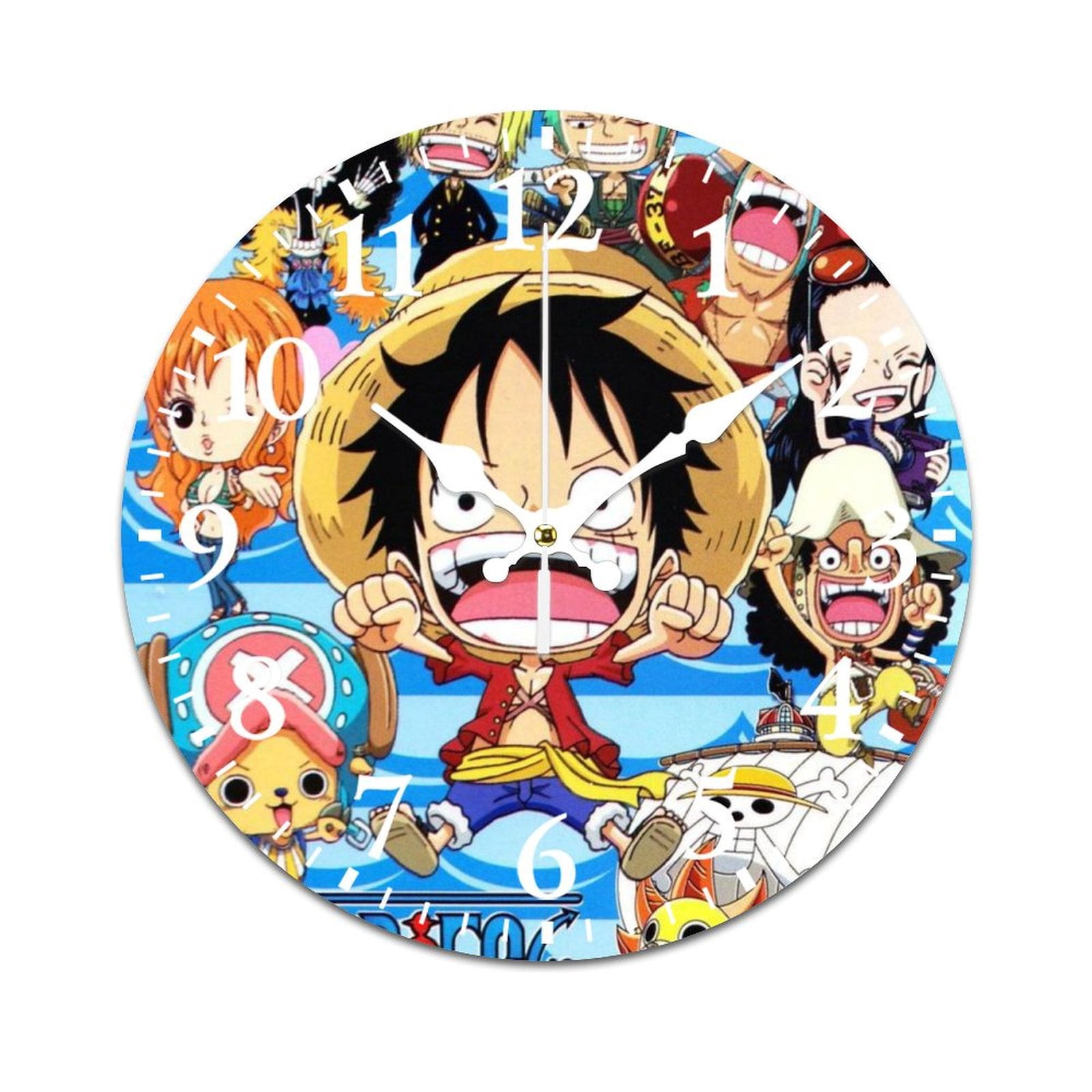 One Piece Luffy wall clocks battery operated decorative 25cm/9.84in ...