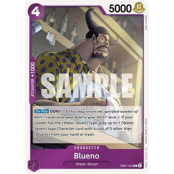 One Piece Memorial Collection Rare Blueno EB01-033 - Walmart.com