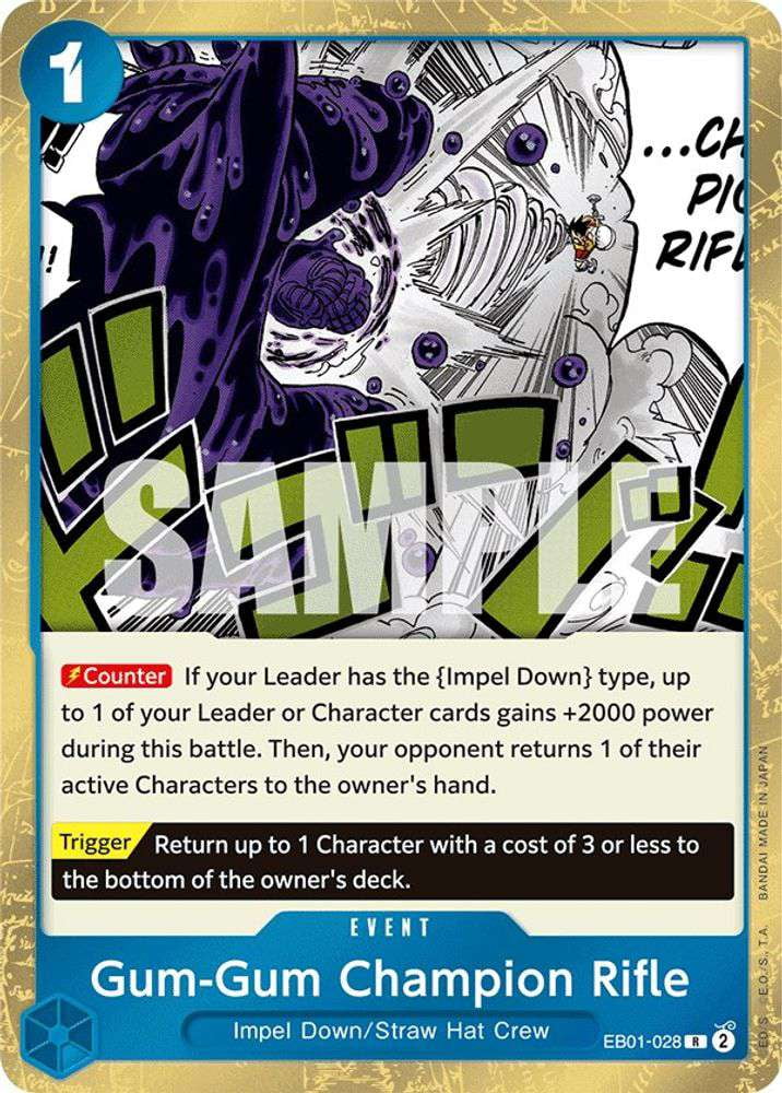 One Piece Memorial Collection Rare Gum-Gum Champion Rifle EB01-028 ...