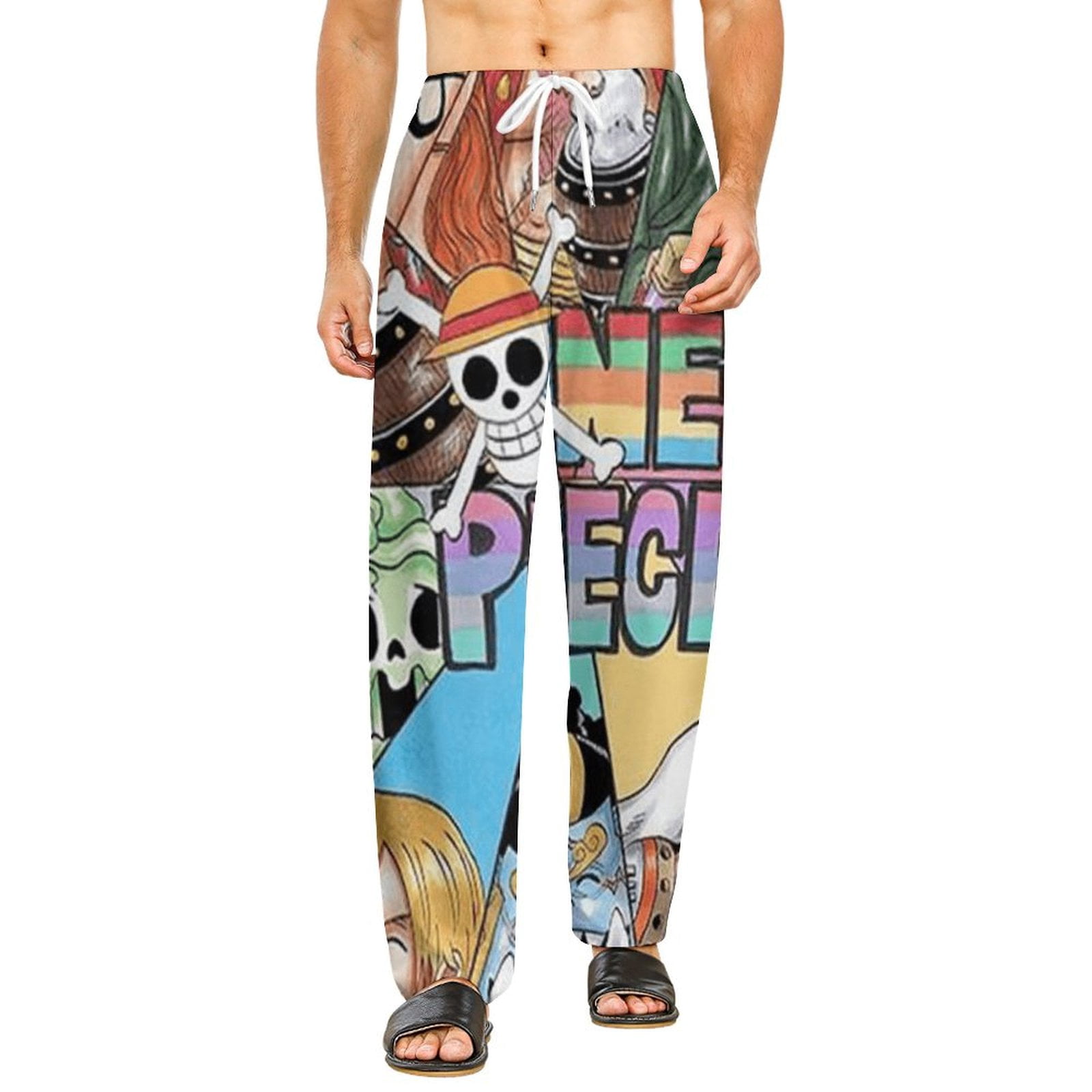 One Piece Men's elastic waist straight leg pajama pants XL - Walmart.com
