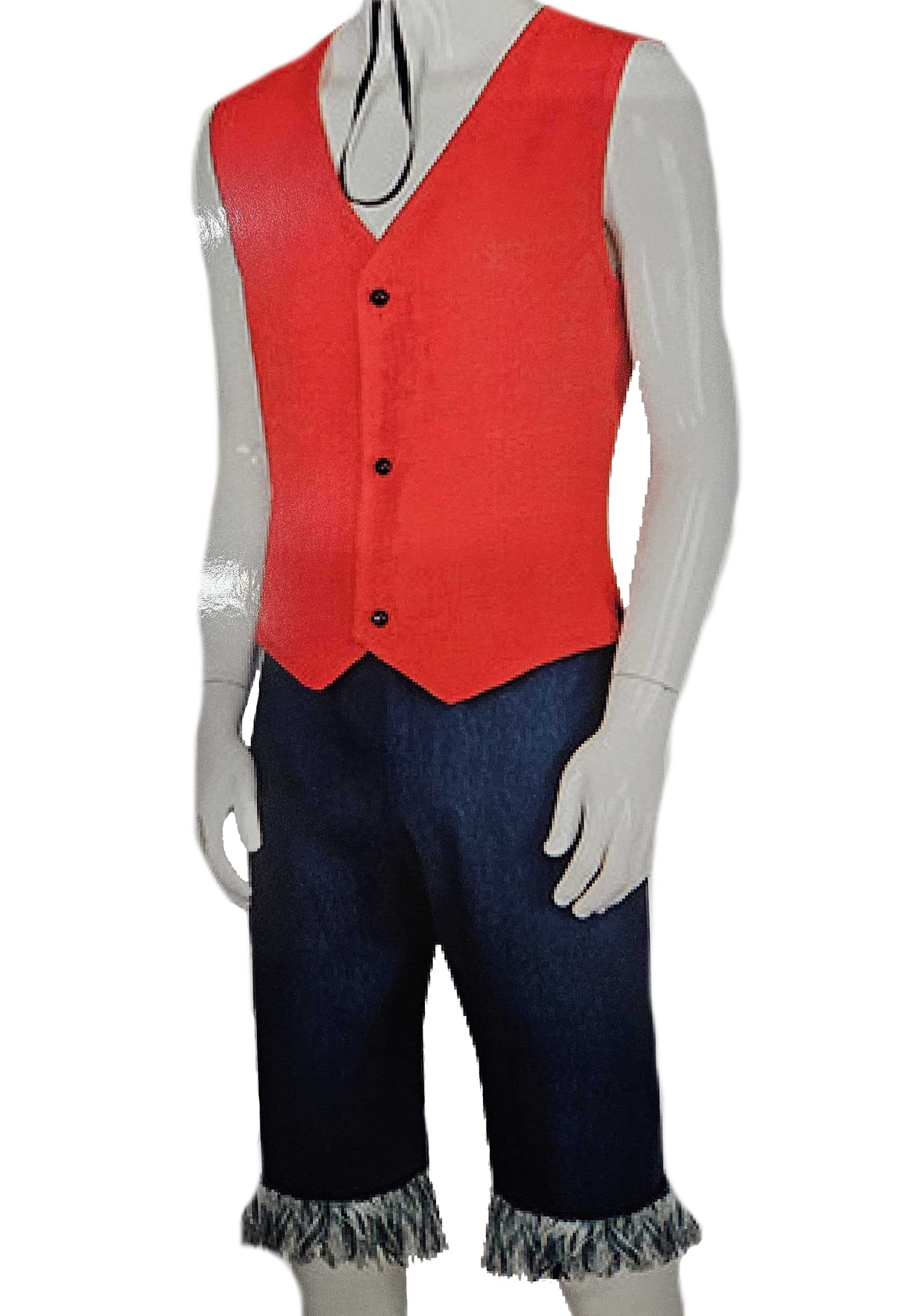 One Piece Monkey D. Luffy Vest and Pants Costume - Walmart.com