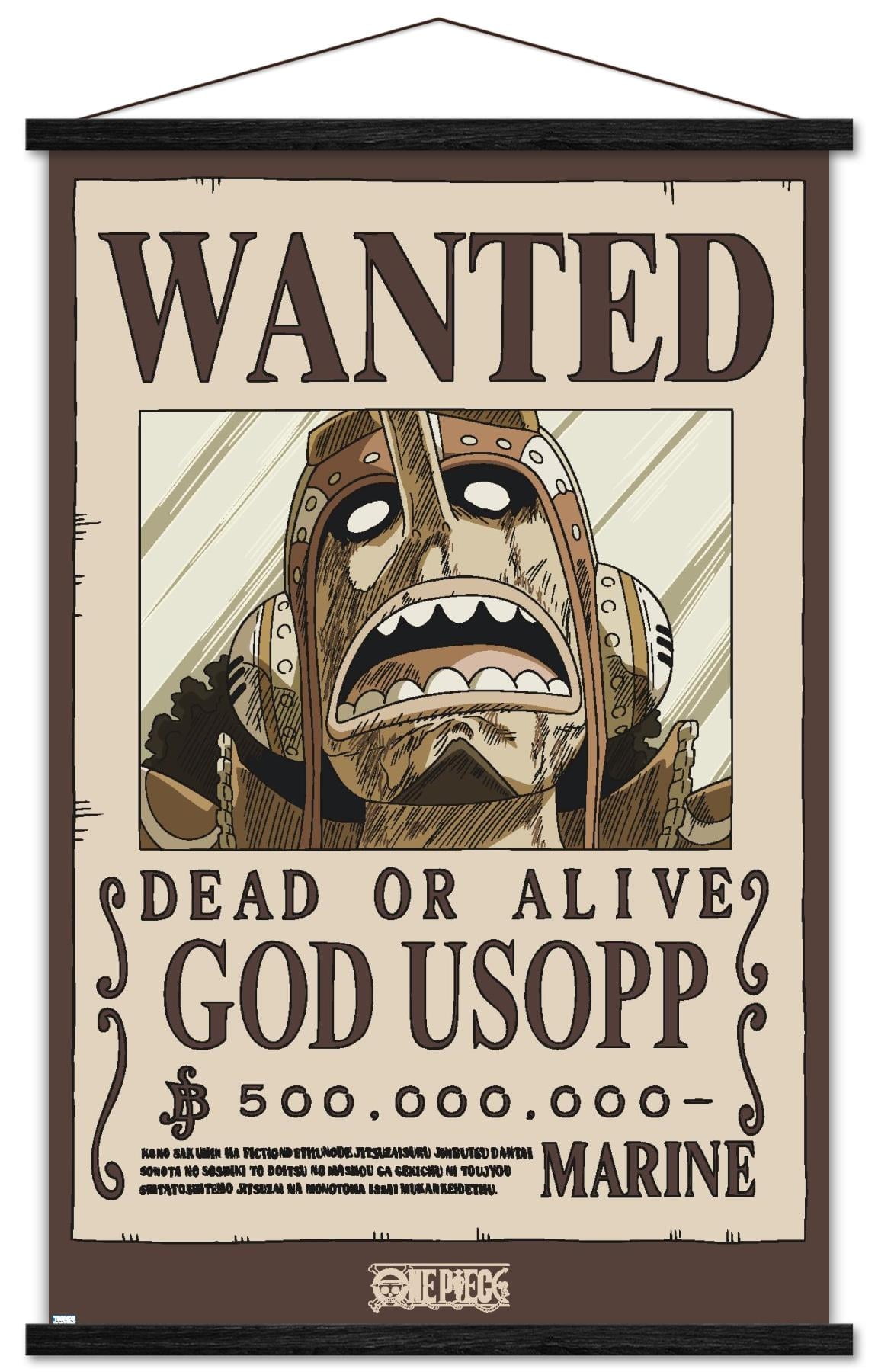 One Piece - Monkey D Luffy Wanted Poster Wall Poster with Magnetic ...