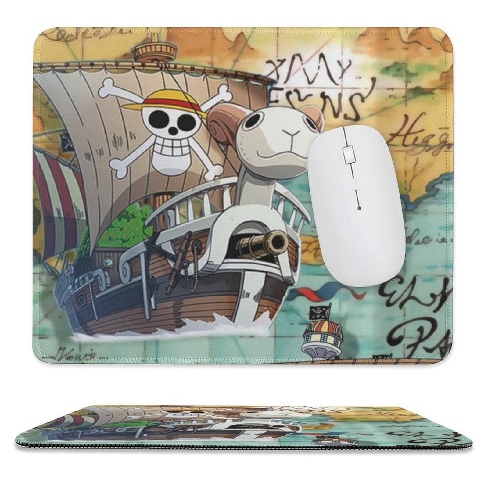 One Piece Mouse Pad Square Anime Mouse Pad Cloth with Rubberized Base ...