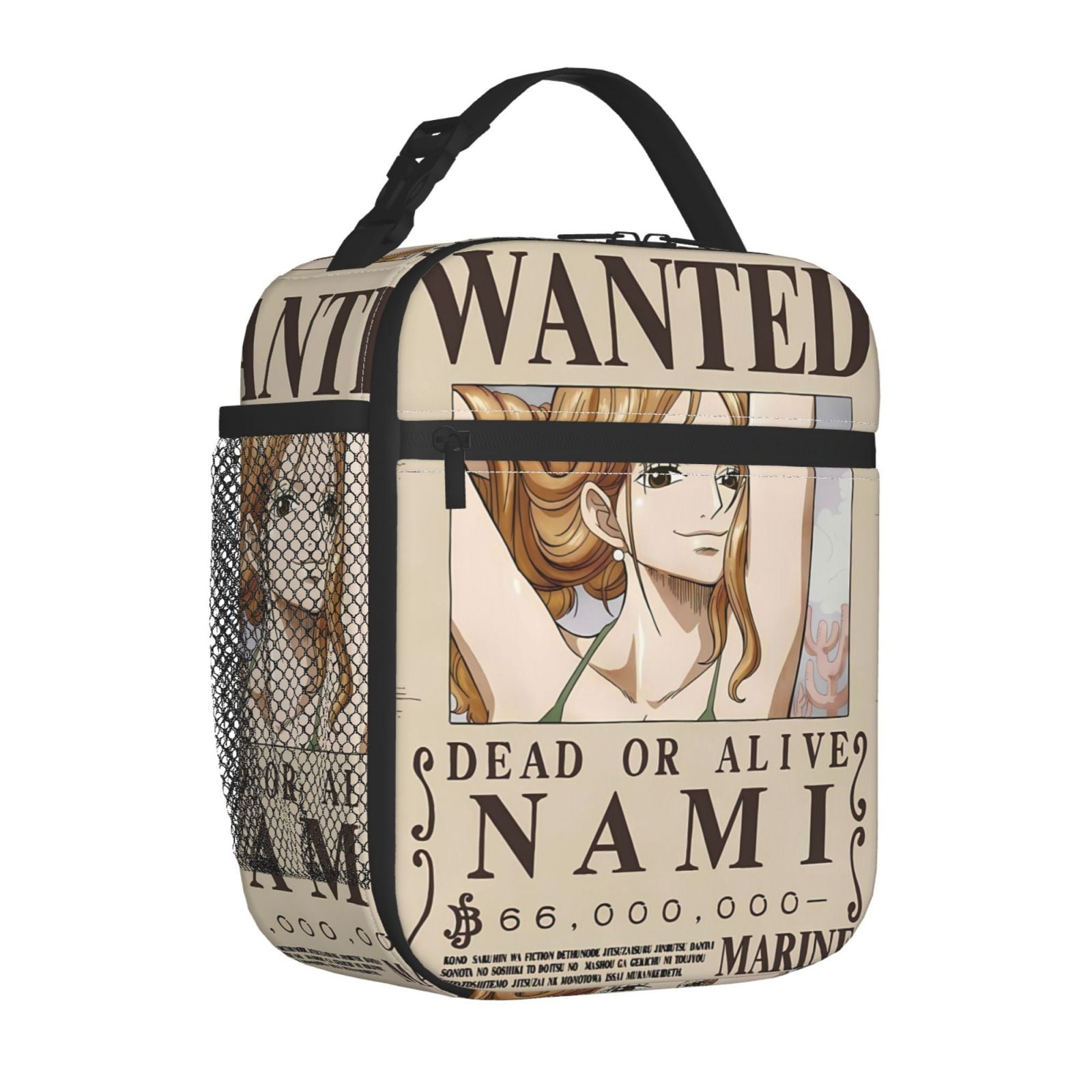 One Piece Nami Wanted Poster Theme Customized Lunch Box Large Capacity ...