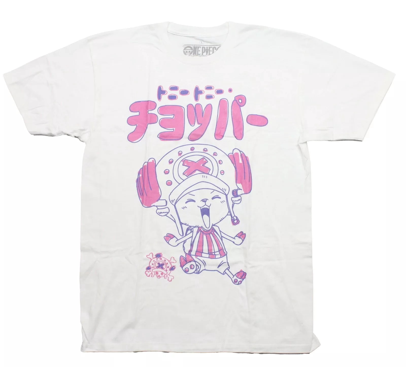 One Piece New Adult T-Shirt - Tony Chopper Screaming Under Kanji ...