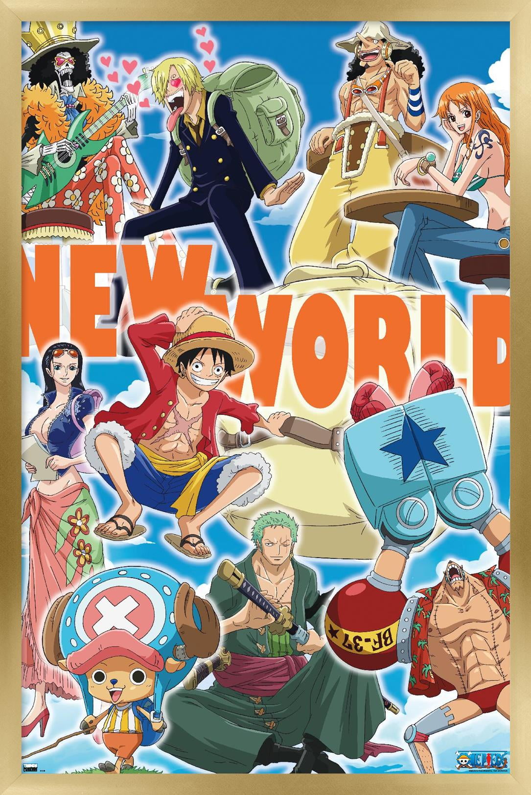 One Piece - New World Wall Poster, 14.725" x 22.375" Framed - Walmart.com