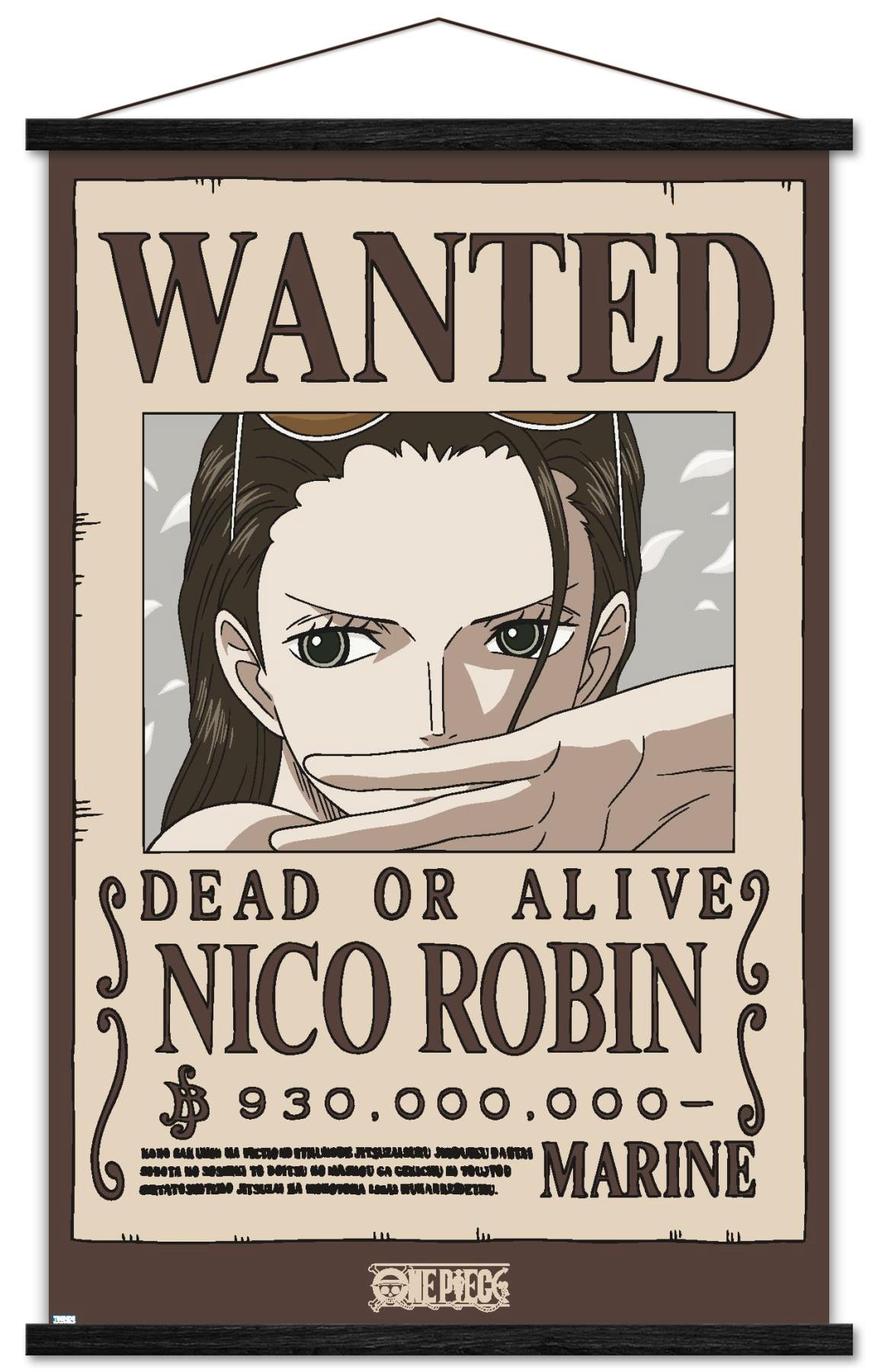 One Piece Nico Robin Wanted Poster Wall Poster With Magnetic Frame