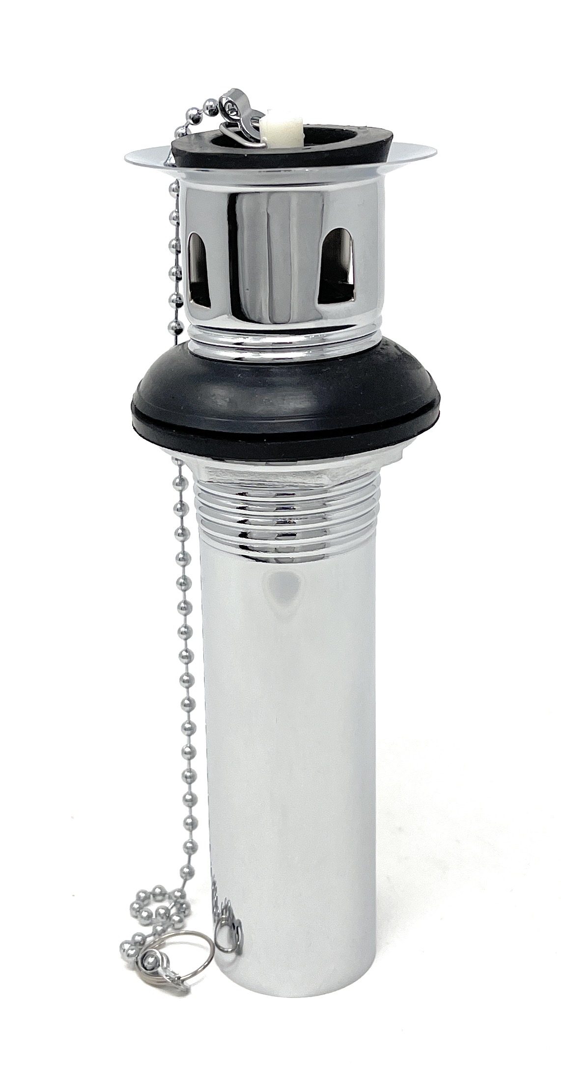 One-Piece P.O. Plug with Brass Lock Nut, Chrome-Plated Brass, 1-1/4 ...