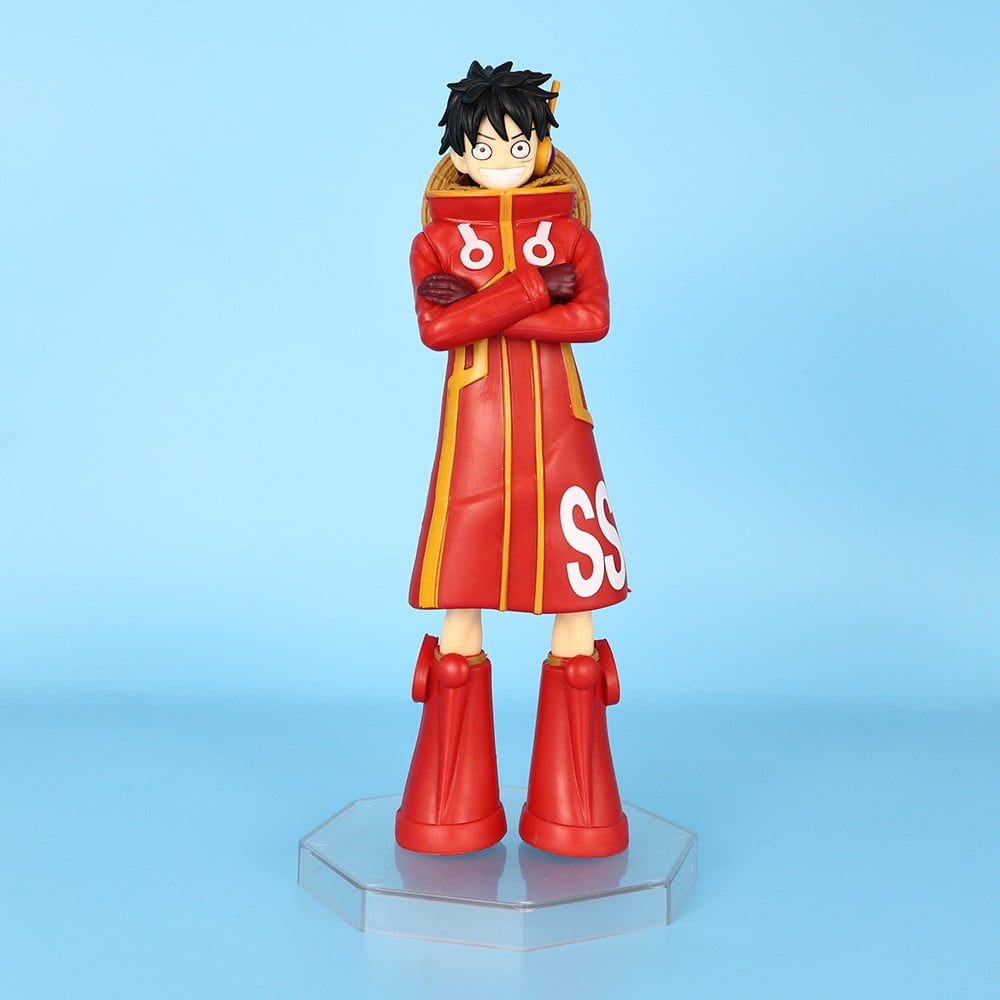 One Piece PVC Action Figure Toy, 10" One Piece Red Luffy Moveable Model ...