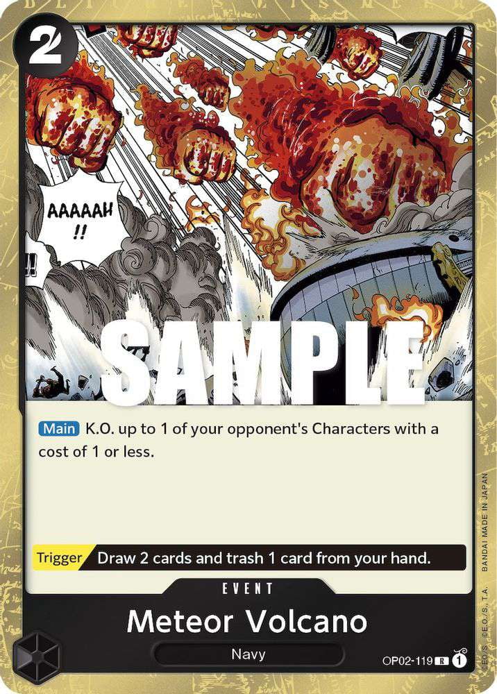 One Piece Paramount War Rare Meteor Volcano OP02-119 - Walmart.com
