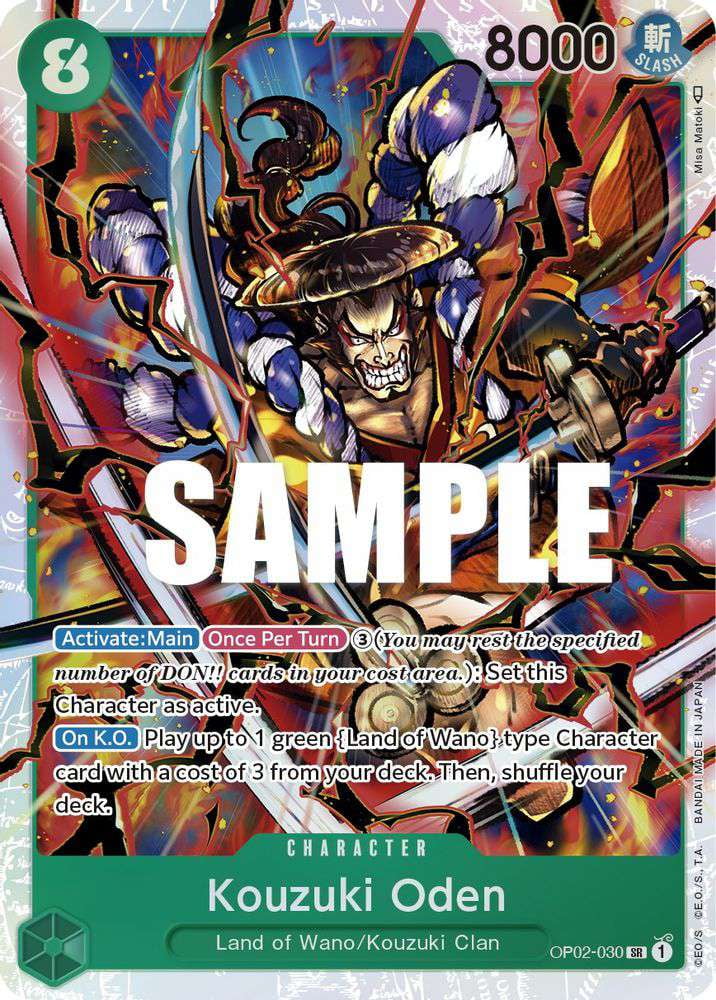One Piece Paramount War Super Rare Kouzuki Oden OP02-030 - Walmart.com
