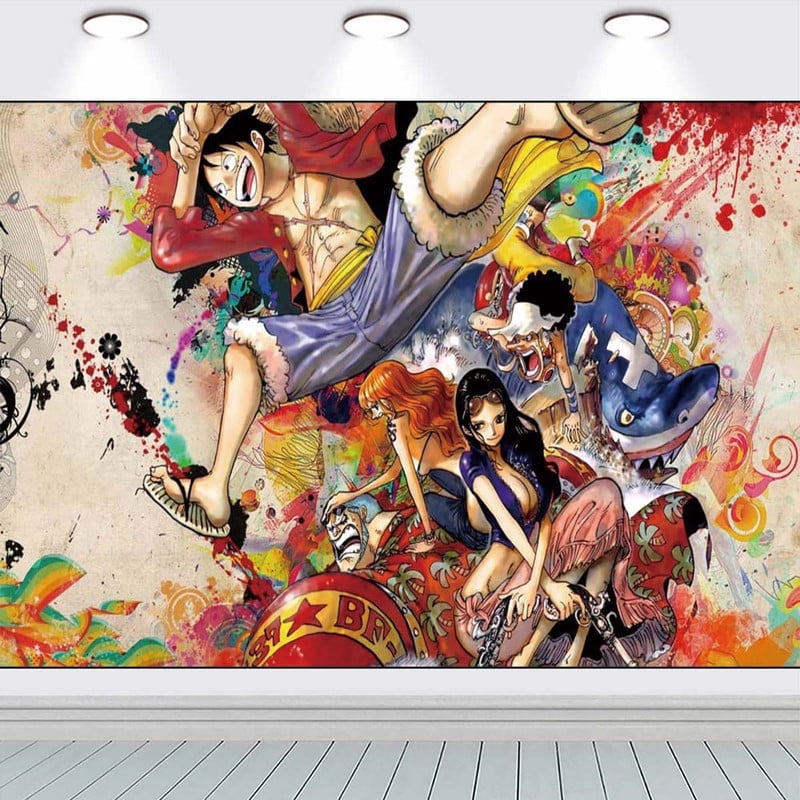 One Piece Party Supplies Poster Banner Backdrop Background Wall Decor ...