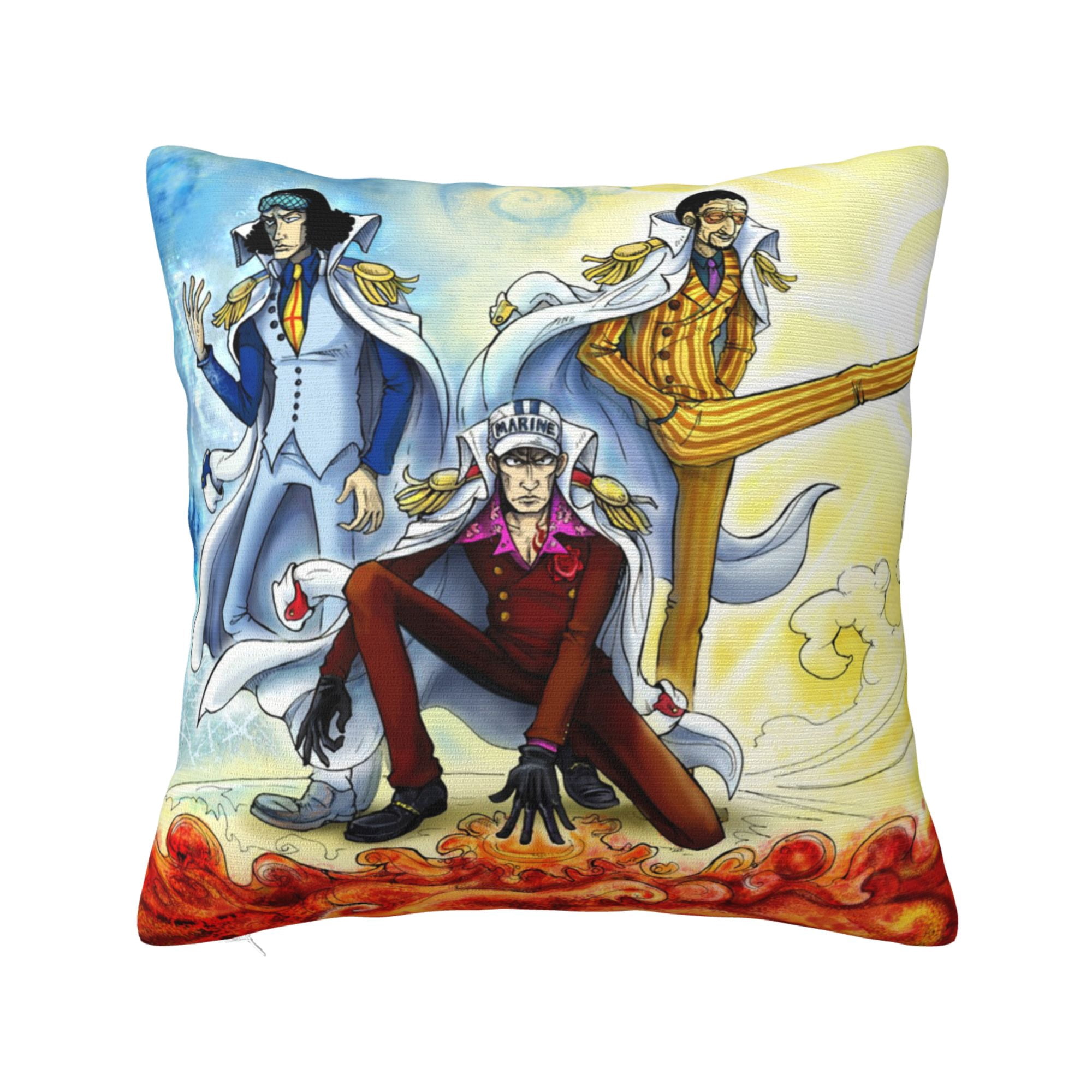 One Piece Pillowcase Throw Monkey D Luffy Roronoa Zoro Vinsmoke Sanji ...